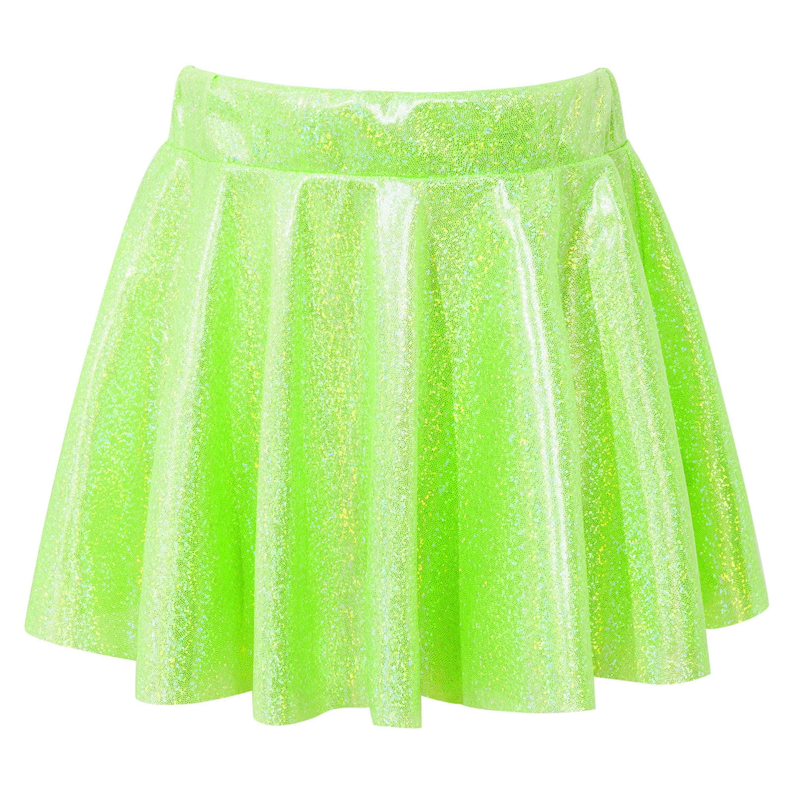 MSemis Girls Metallic Skirt High Waist Ruffle Skirt - Walmart.com
