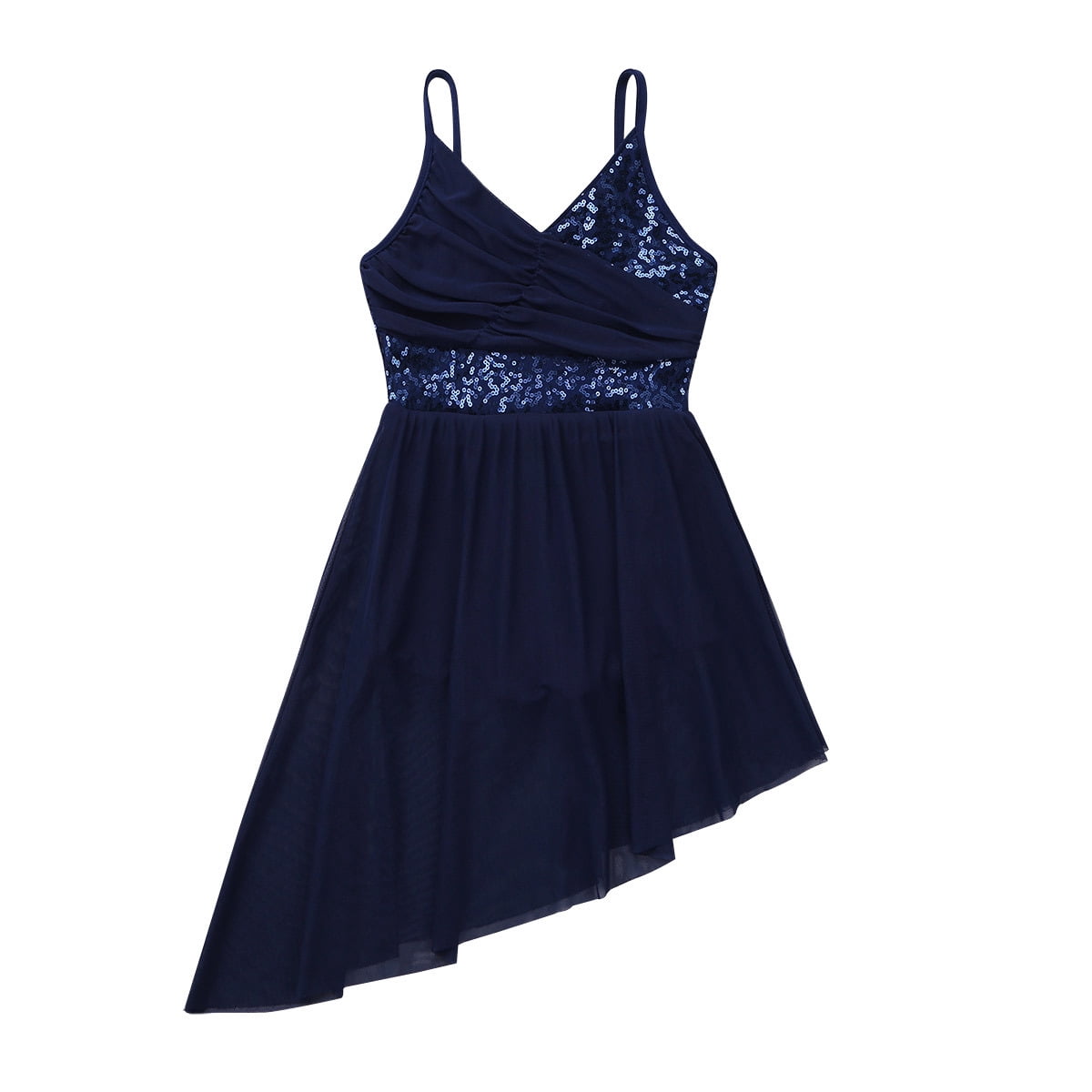MSemis Girls Sequin Sleeveless Ballet Dance Irregular Dress - Walmart.com