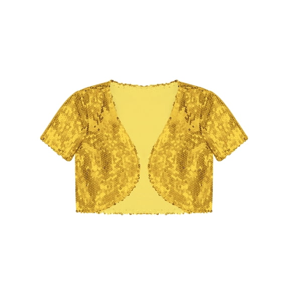 MSemis Girls Sparkle Sequins Bolero Shrug Open Front Short Cardigan ...