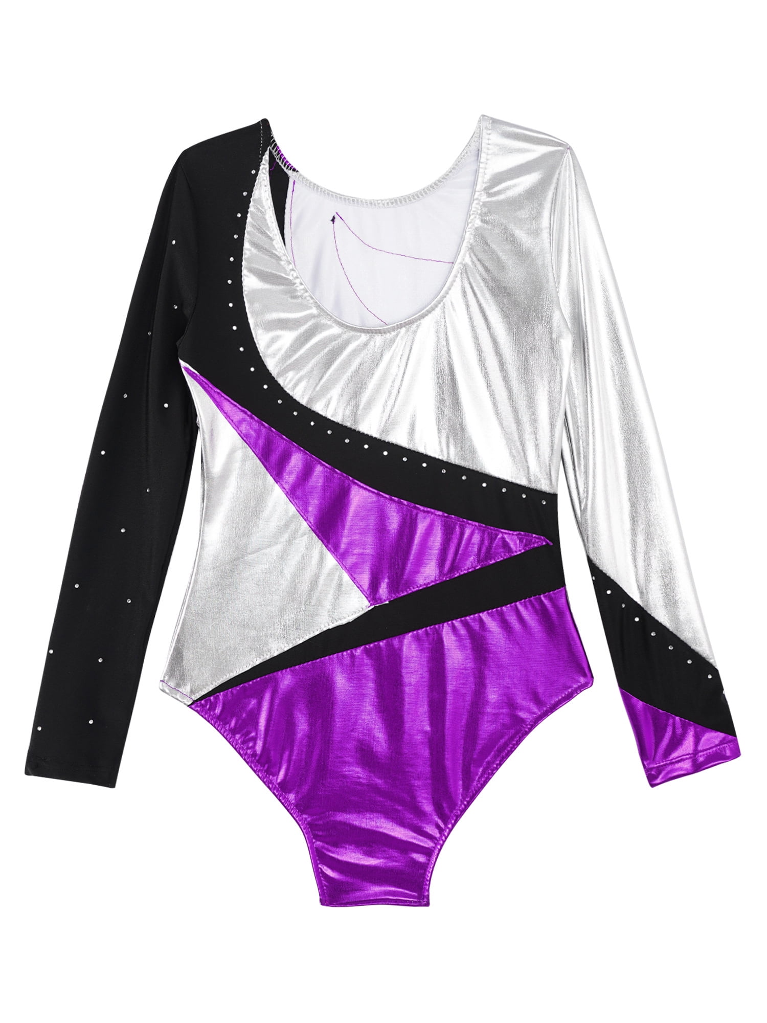 MSemis Gymnastics Leotards for Girls Sparkle Rhinestone Ballet Unitard ...