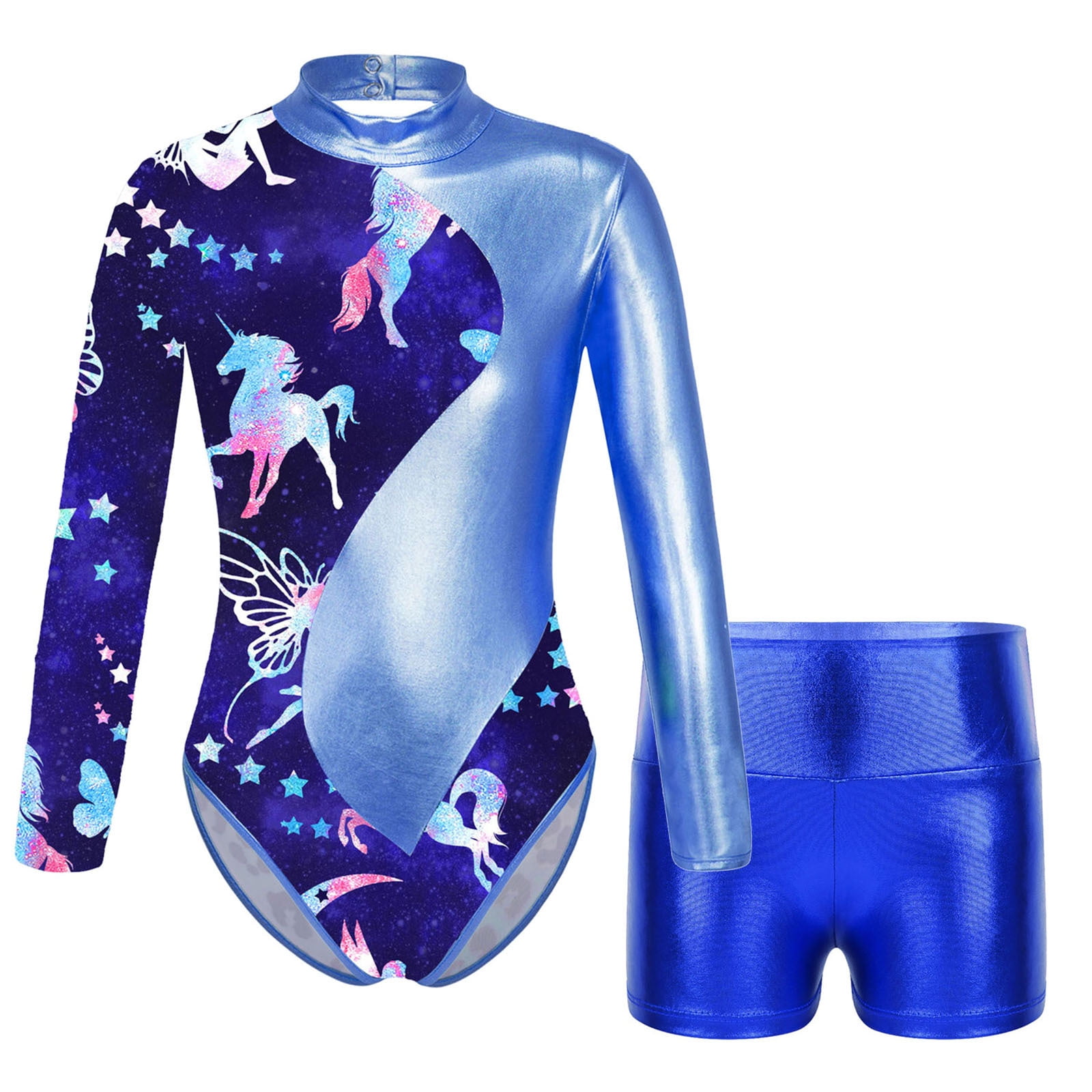 MSemis Kid Girls Gymnastics Dance Costume Athletic Leotard Unitard With ...