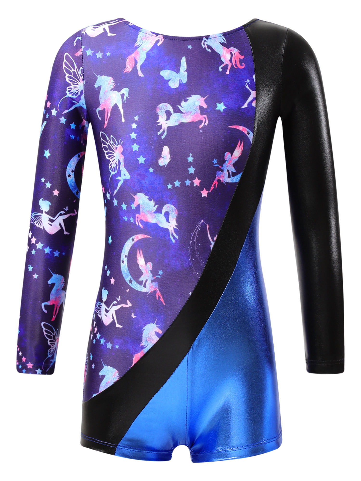 MSemis Kid Girls Long Sleeve Gymnastics Dance Leotard Unitards Light ...