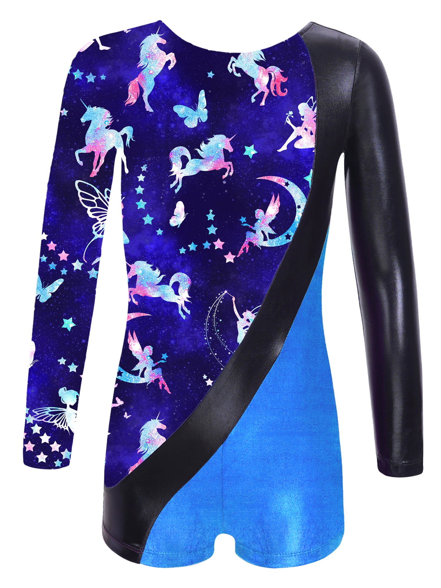 MSemis Kid Girls Long Sleeve Gymnastics Dance Leotard Unitards Light ...