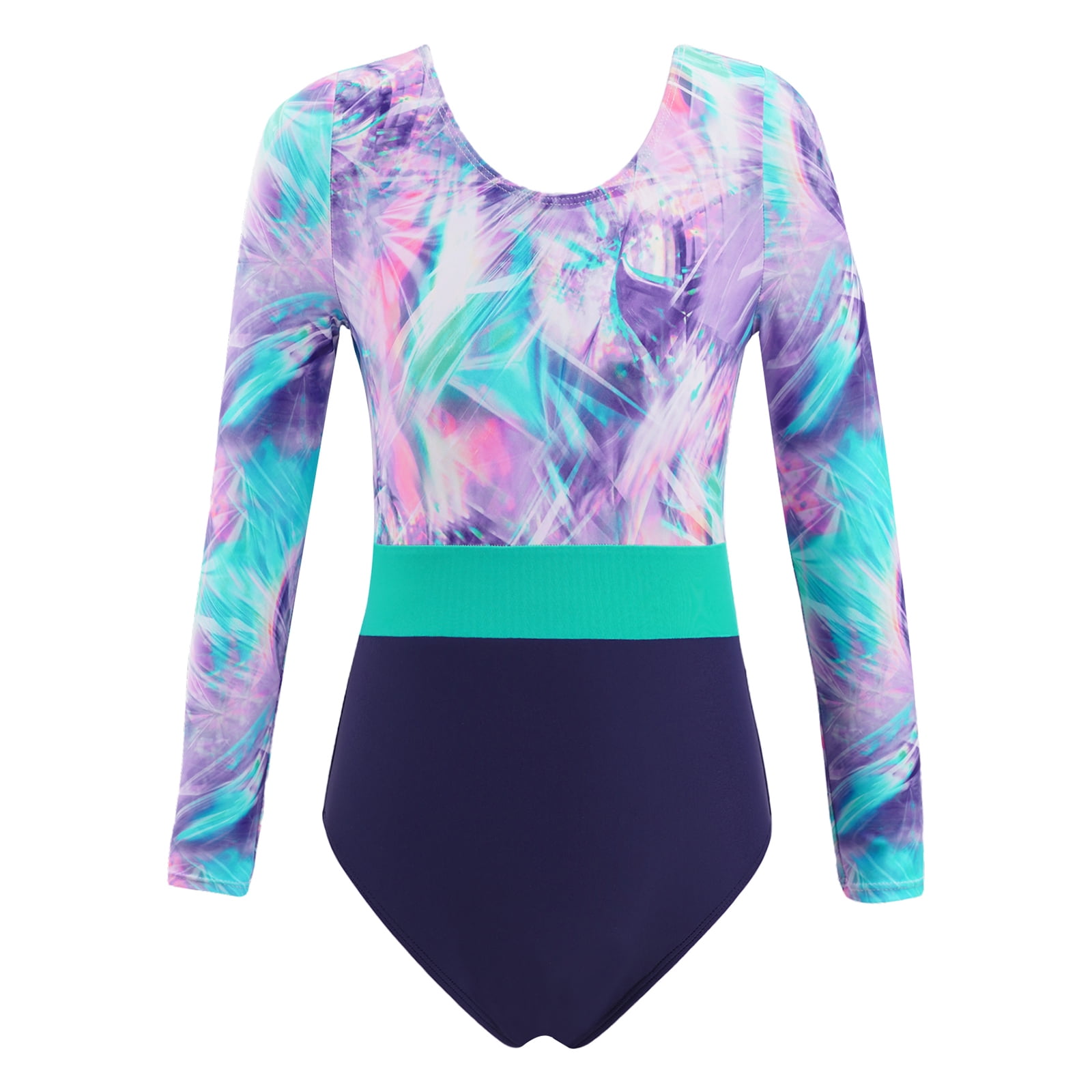 MSemis Kid Girls One Piece Rash Guard Shirt Swimwsuit Long Sleeve ...