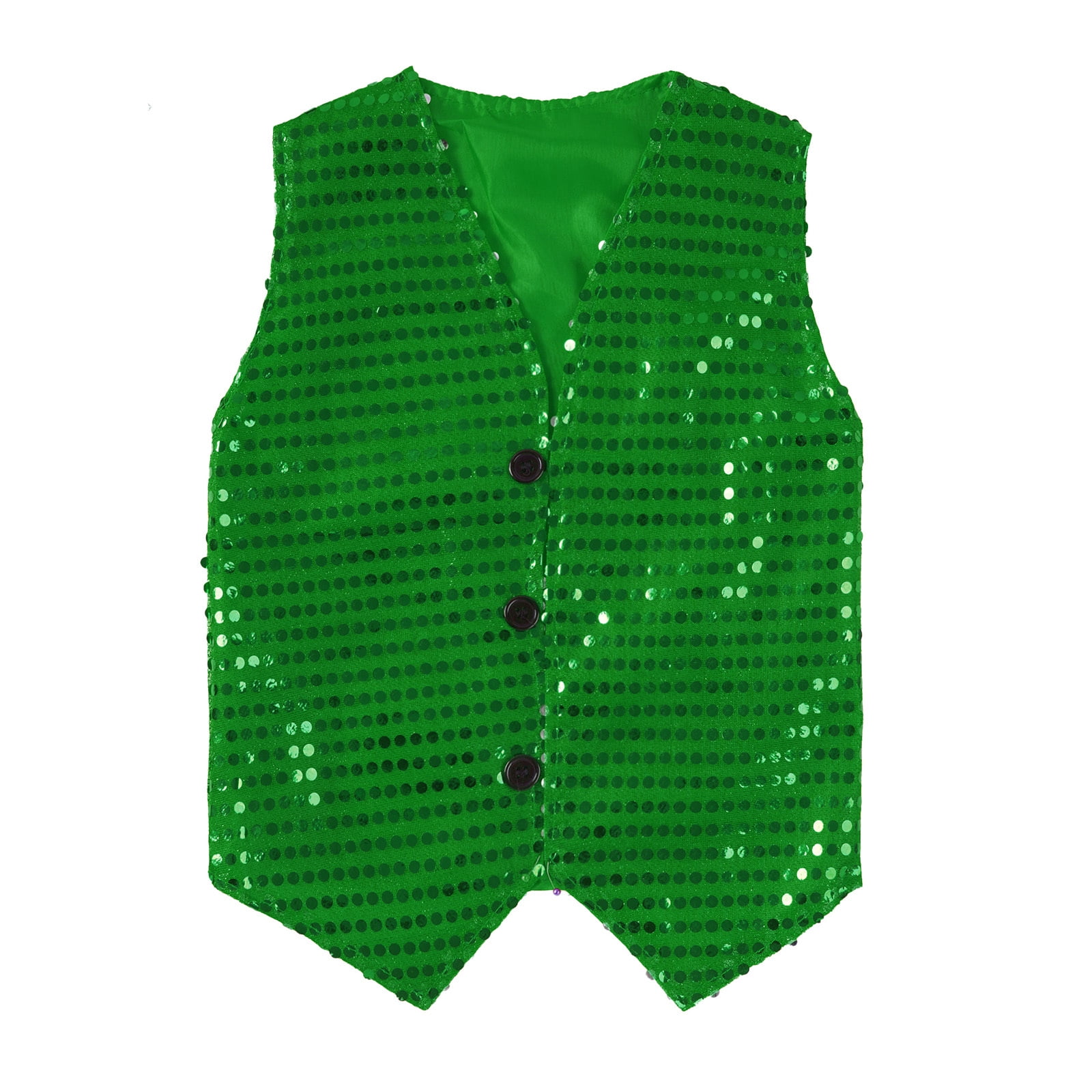 MSemis Kids Boys Girls Sparkly Sequins Vest Crop Top Stage Performance ...