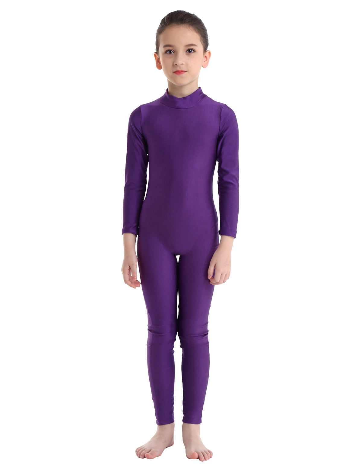 MSemis Kids Boys Girls Turtleneck Long Sleeve Unitard Jumpsuit ...