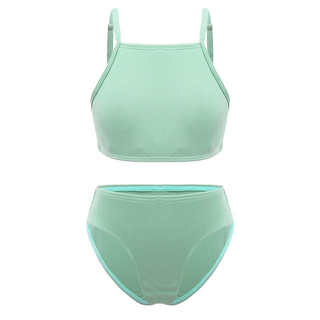 MSemis Kids Girls 2 Piece Athletic Swimsuit Bathing Suit Adjustable ...