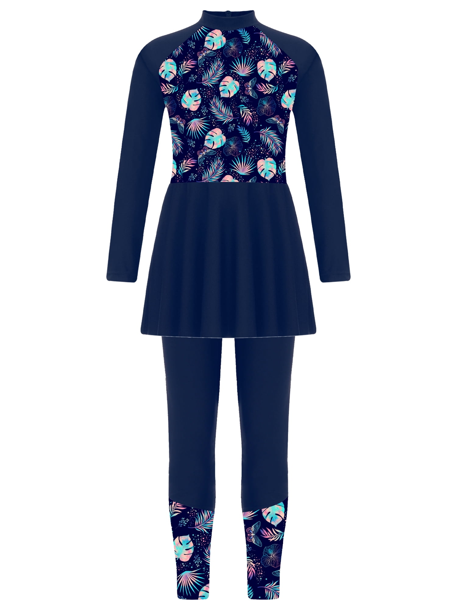 MSemis Kids Girls 2 Piece Modest Swimsuit UPF 50+ Beach Coverups Dress ...