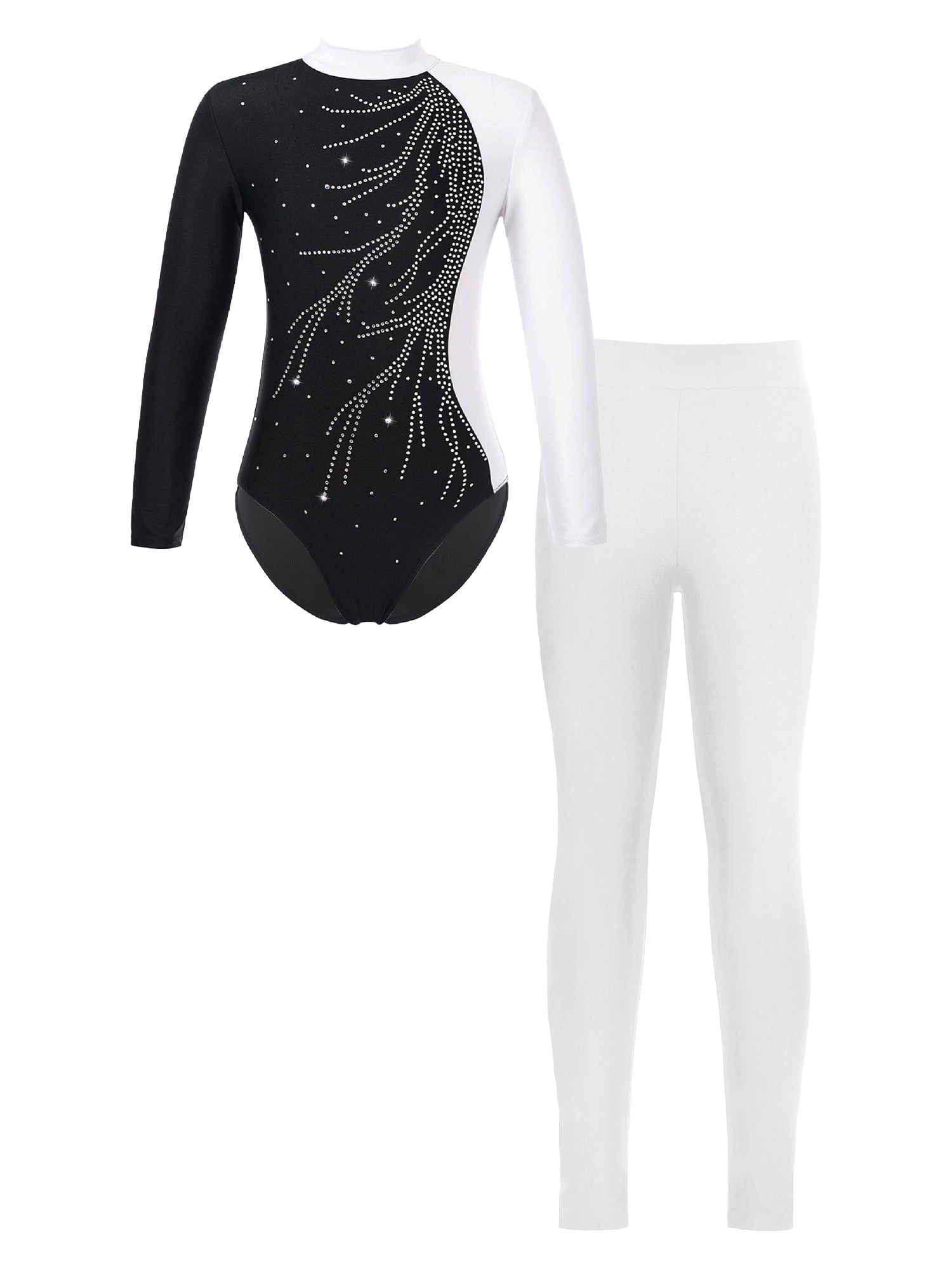 MSemis Kids Girls 2 Pieces Dance Gymnastics Leotard Unitard with Full ...