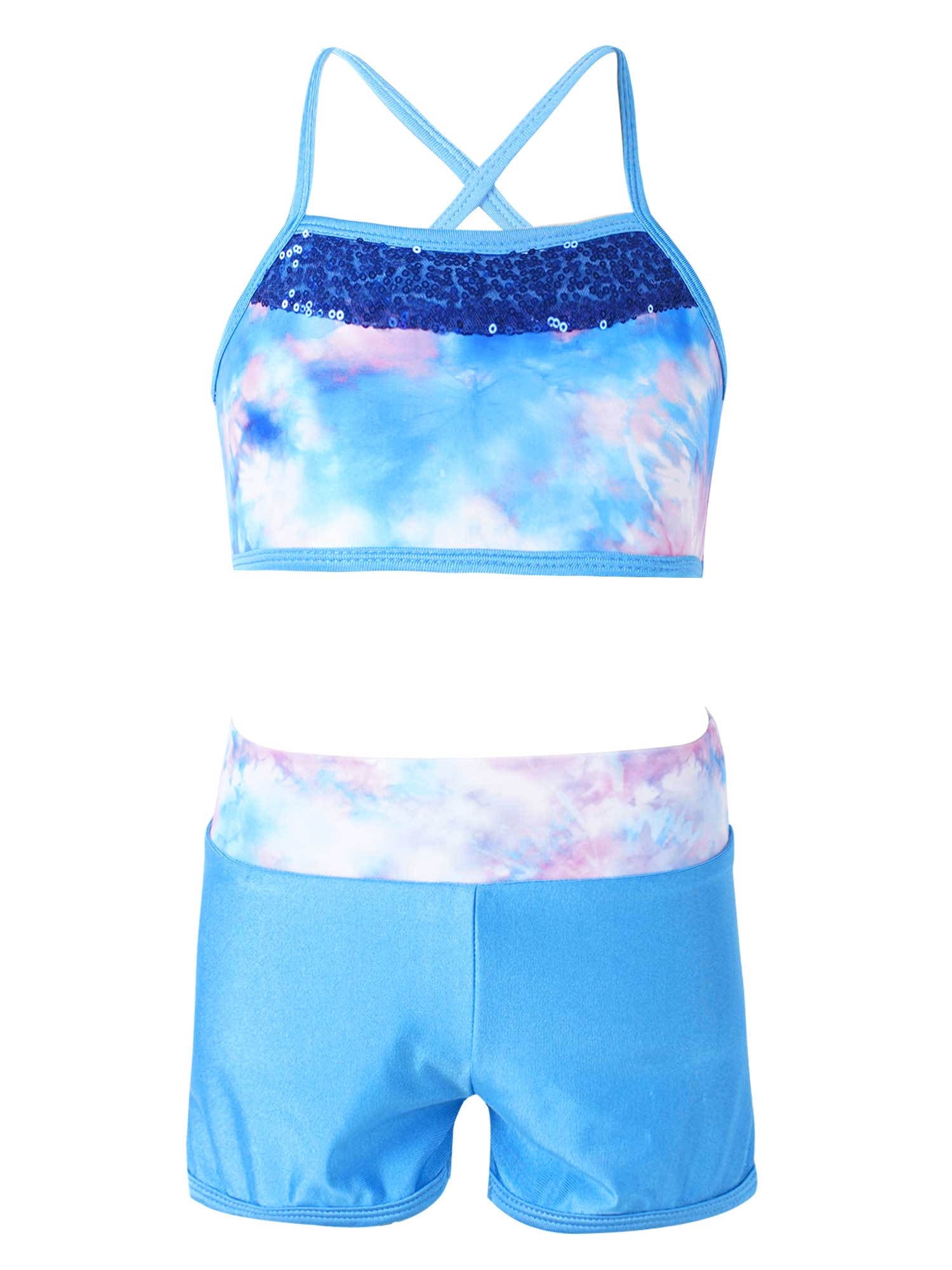 MSemis Girls 2 Pieces Gymnastic Outfit - Athletic Clothes Suit with ...