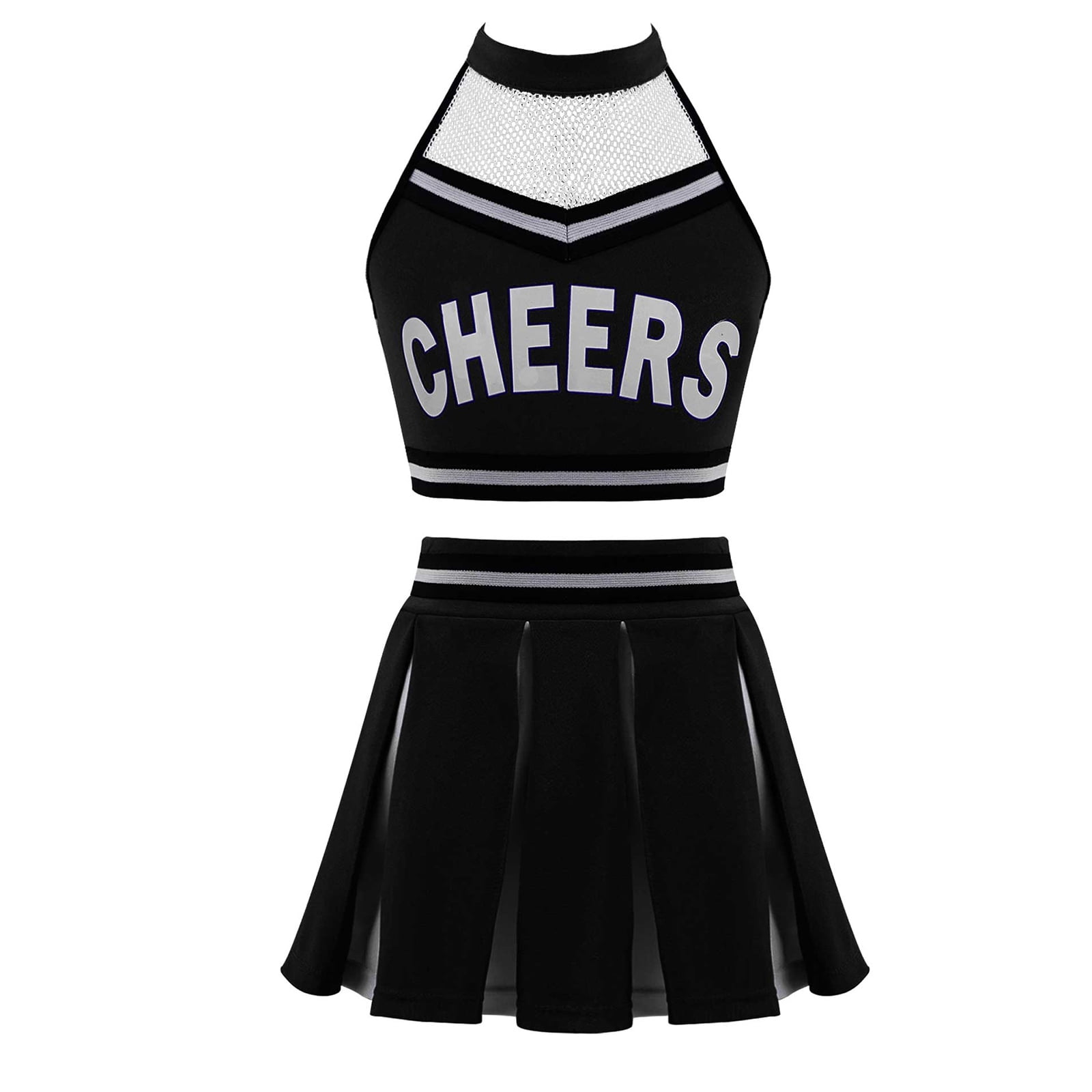 MSemis Kids Girls 2PCS Cheer Leader School Uniform with Pleated Mini ...