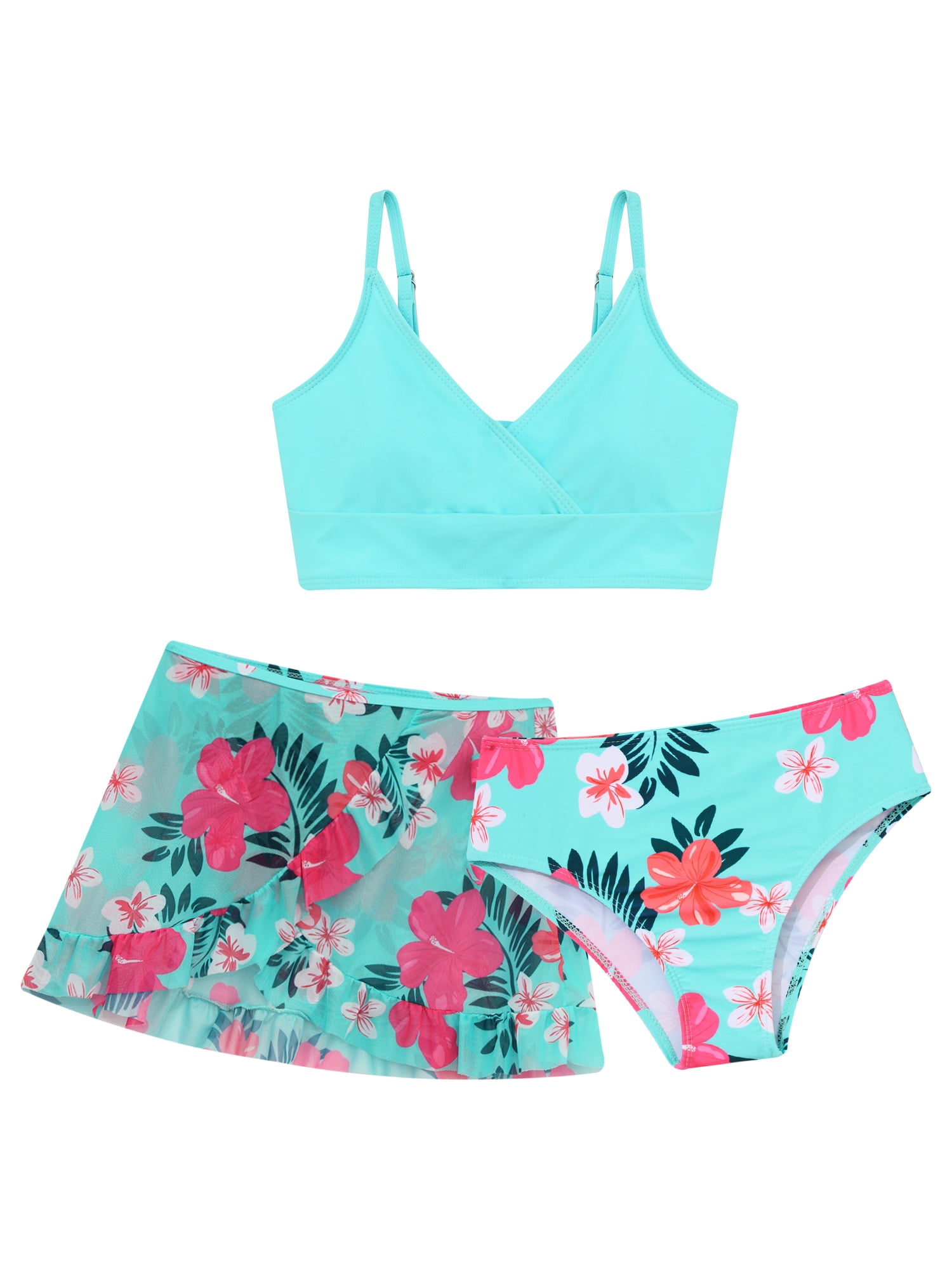 MSemis Kids Girls 3 Pieces Printed Swimwear Swimsuit Bottom Swimming ...