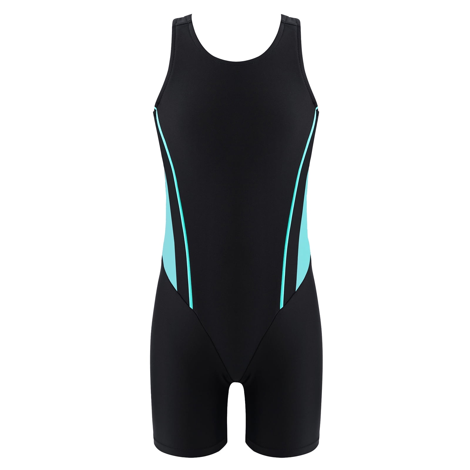 MSemis Kids Girls Athletic One Piece Boyleg Swimsuit Rashguard Surfing ...