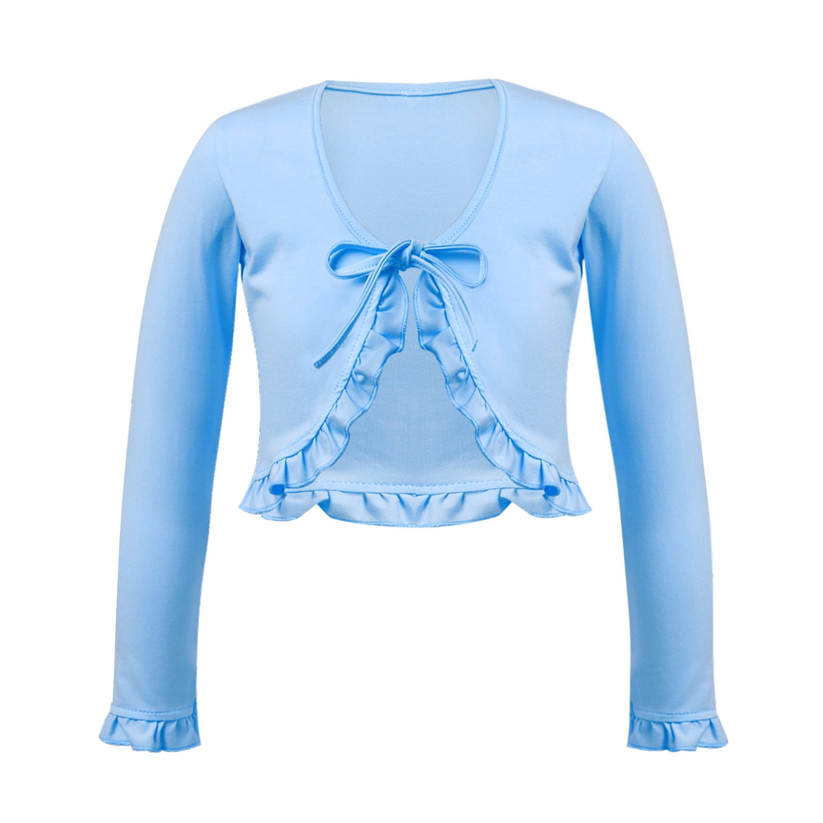 MSemis Kids Girls Basic Ballet Long Sleeves Shrug Sweaters Dance ...
