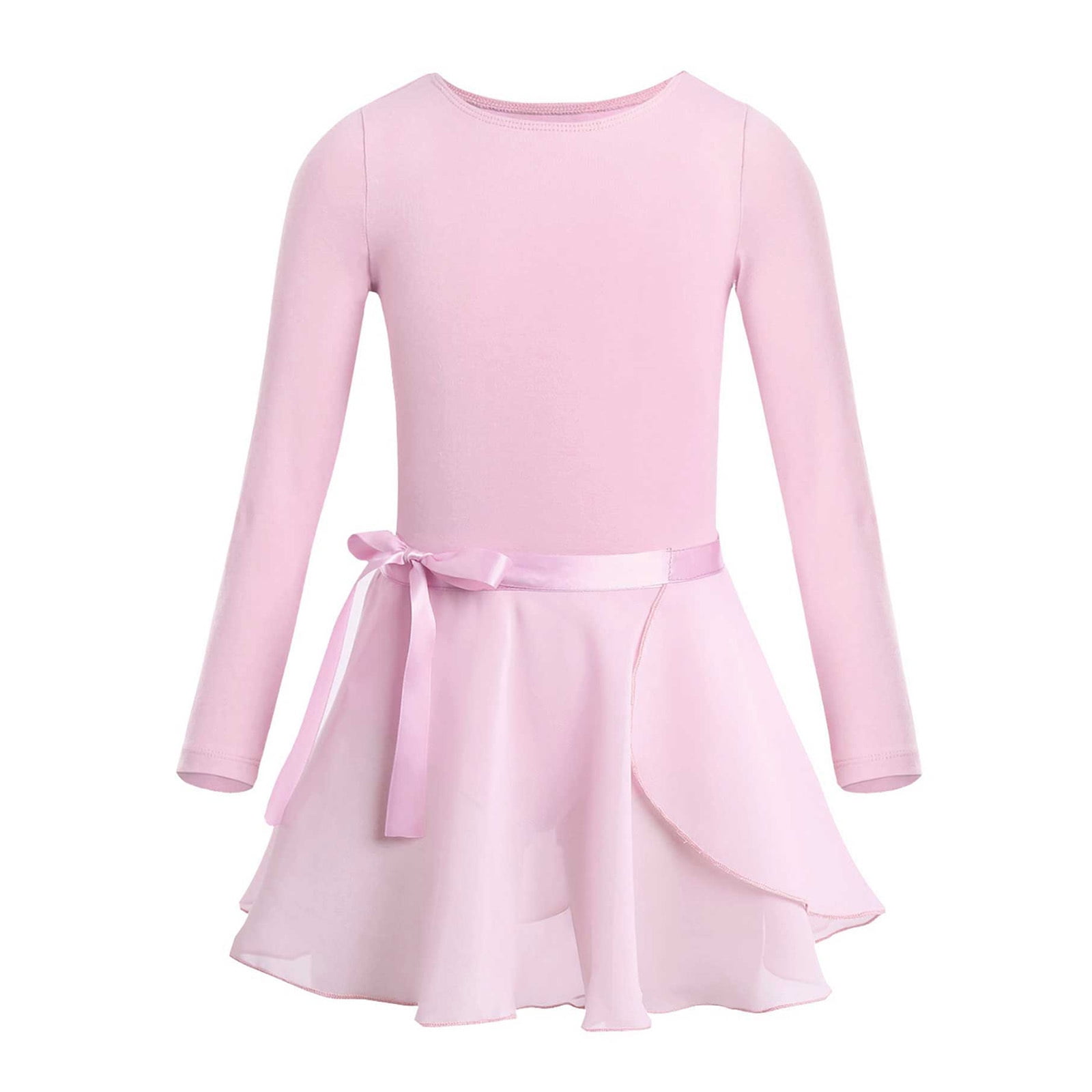 MSemis Kids Girls Basic Gymnastics Ballet Dance Leotard with Wrap Skirt ...