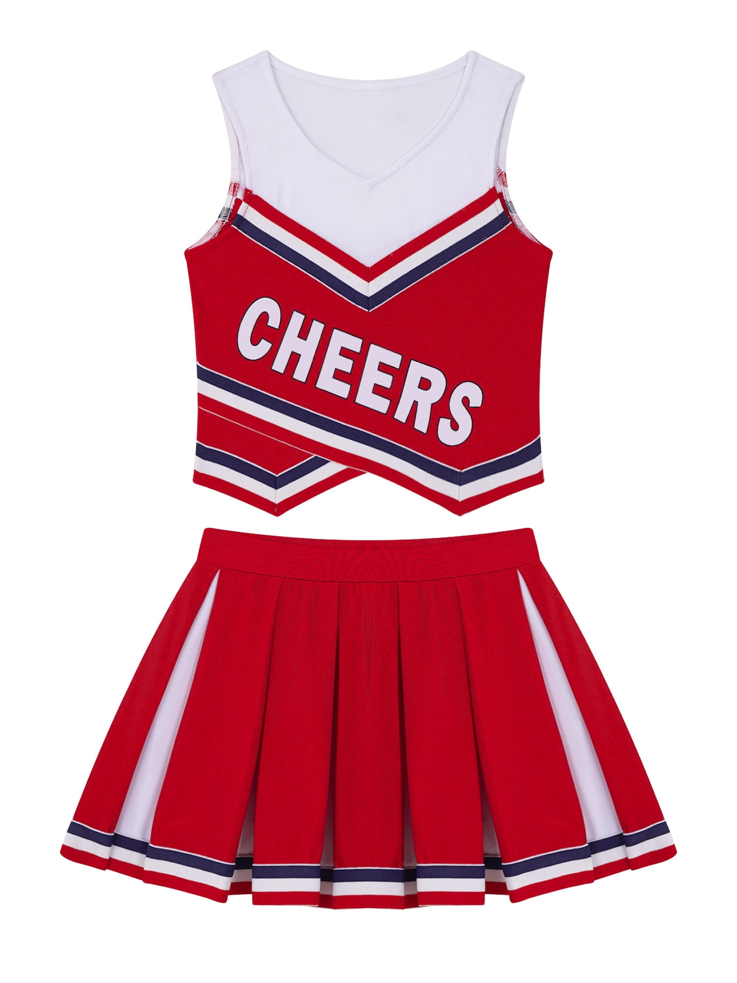 MSemis Kids Girls Cheer Leading Outfits Sports Workout Vest Tops with ...
