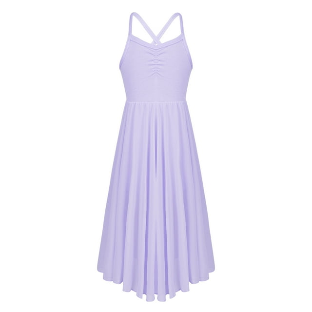 MSemis Kids Girls Cross Back Camisole Ballet Dance Leotard Dress ...