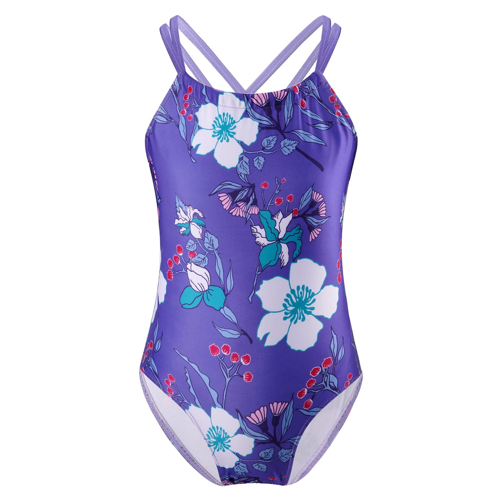 MSemis Kids Girls' Floral Printed One Piece Swimsuits - Walmart.com