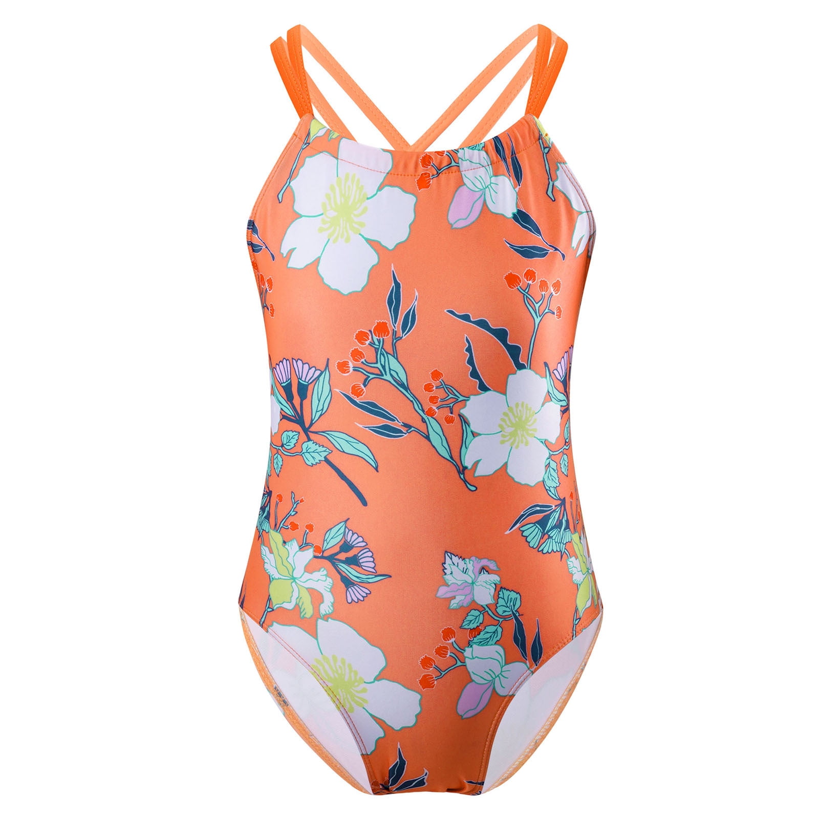MSemis Kids Girls' Floral Printed One Piece Swimsuits - Walmart.com