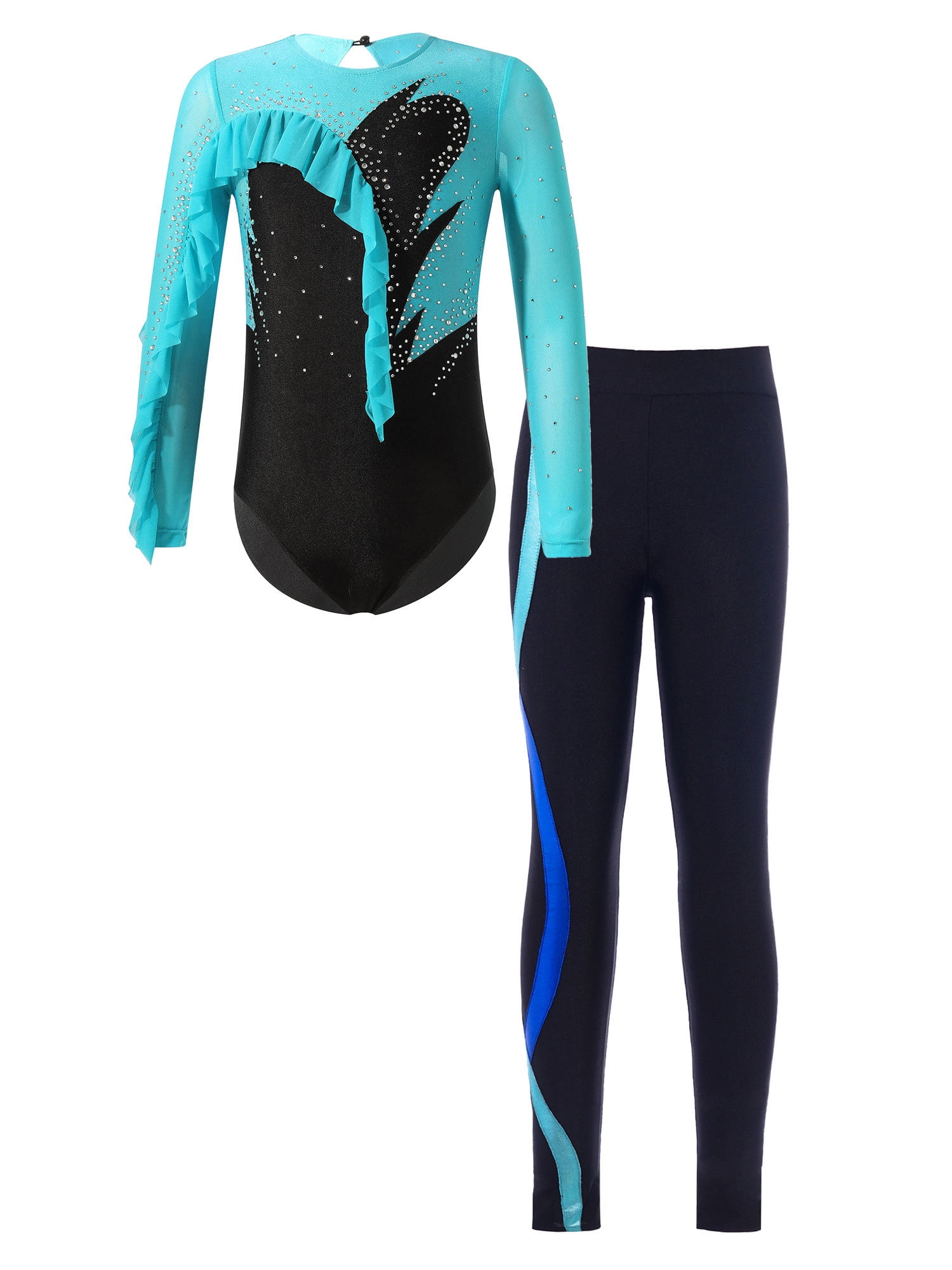 MSemis Kids Girls Gymnastic Leotard Outfits Skating Sports Unitard with ...