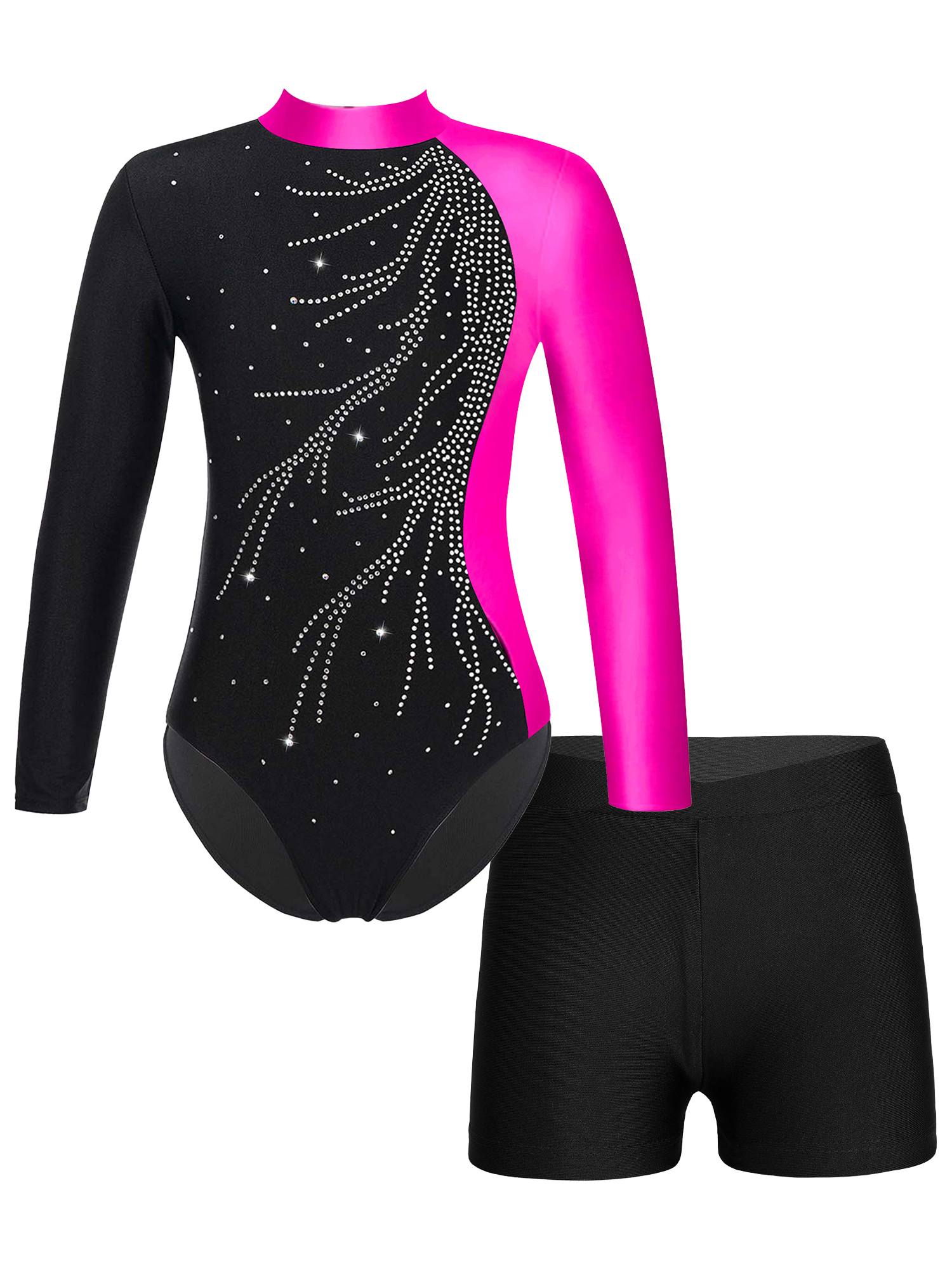 Baywell Girls Flame Sleeveless Athletic Dance Gymnastic Leotards ...