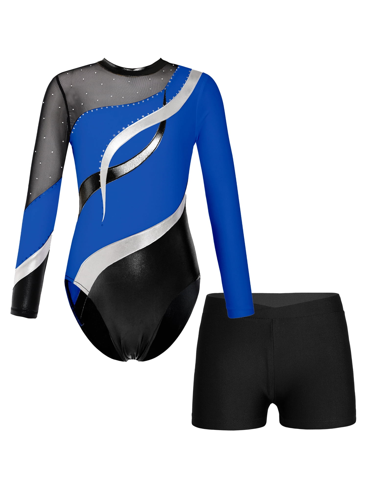 MSemis Kids Girls Gymnastic Leotard Outfits with Shorts Sportswear ...