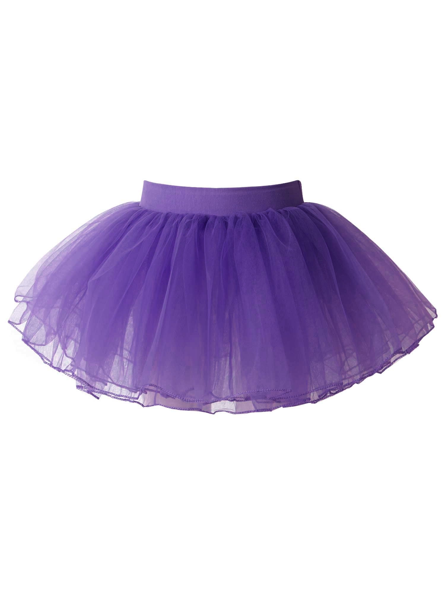 MSemis Kids Girls Layered Ballet Dance Skirt Mesh Skirts Dancewear Dark ...