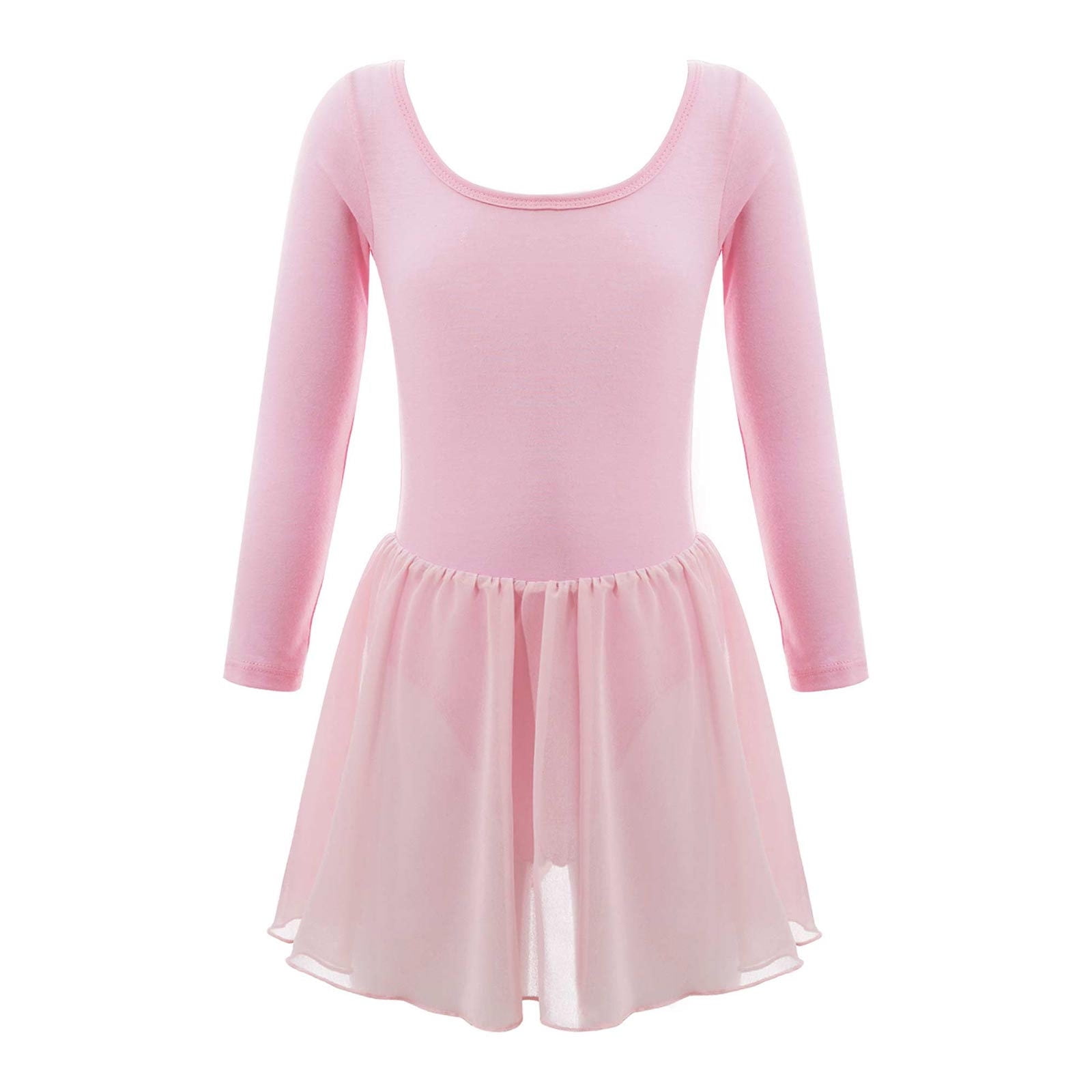 MSemis Kids Girls Long Sleeve Ballet Leotard with Tutu Skirts Dance ...