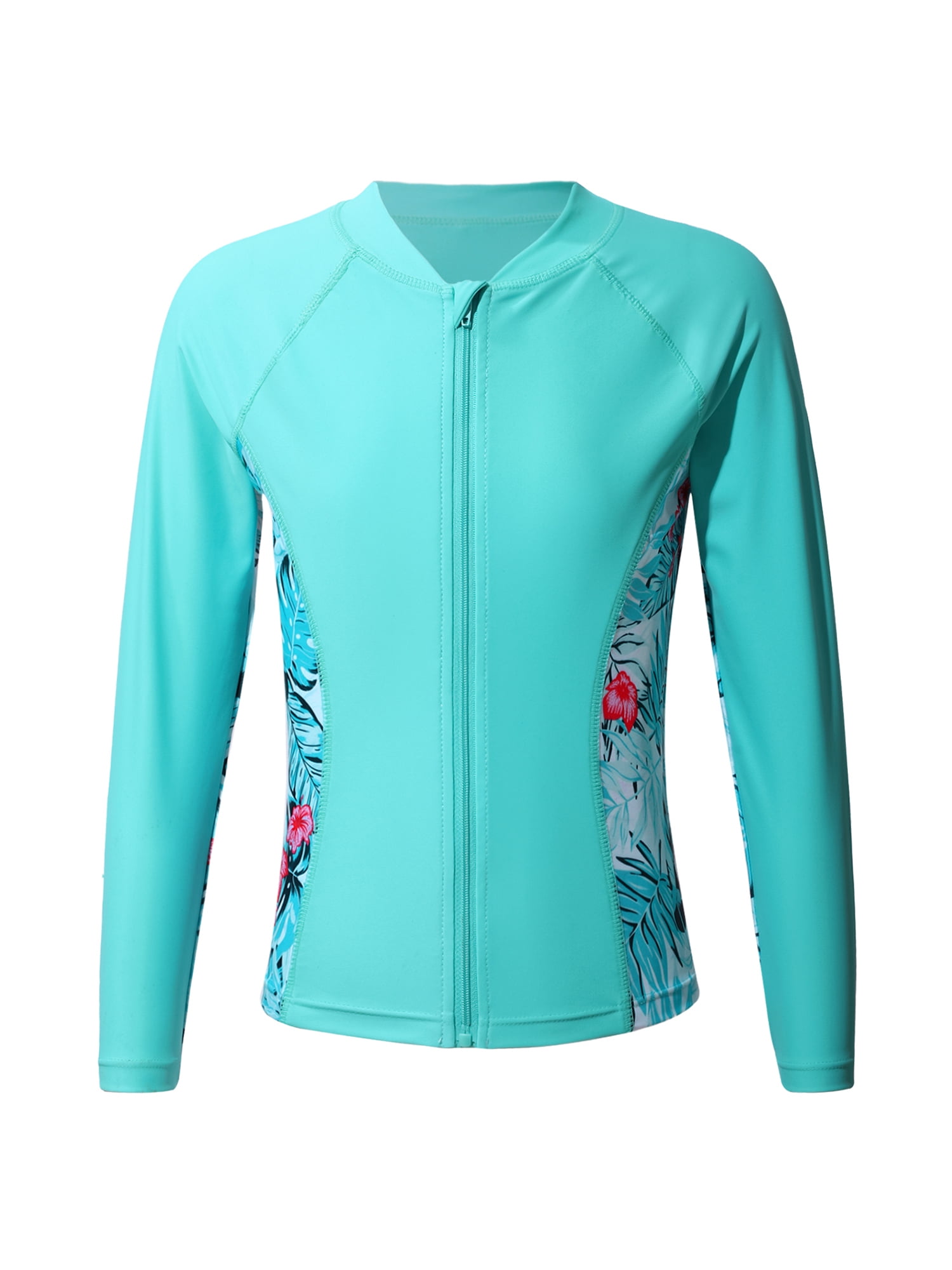 MSemis Kids Girls Long Sleeve Rash Guard Swimsuit with UPF 50+, One ...