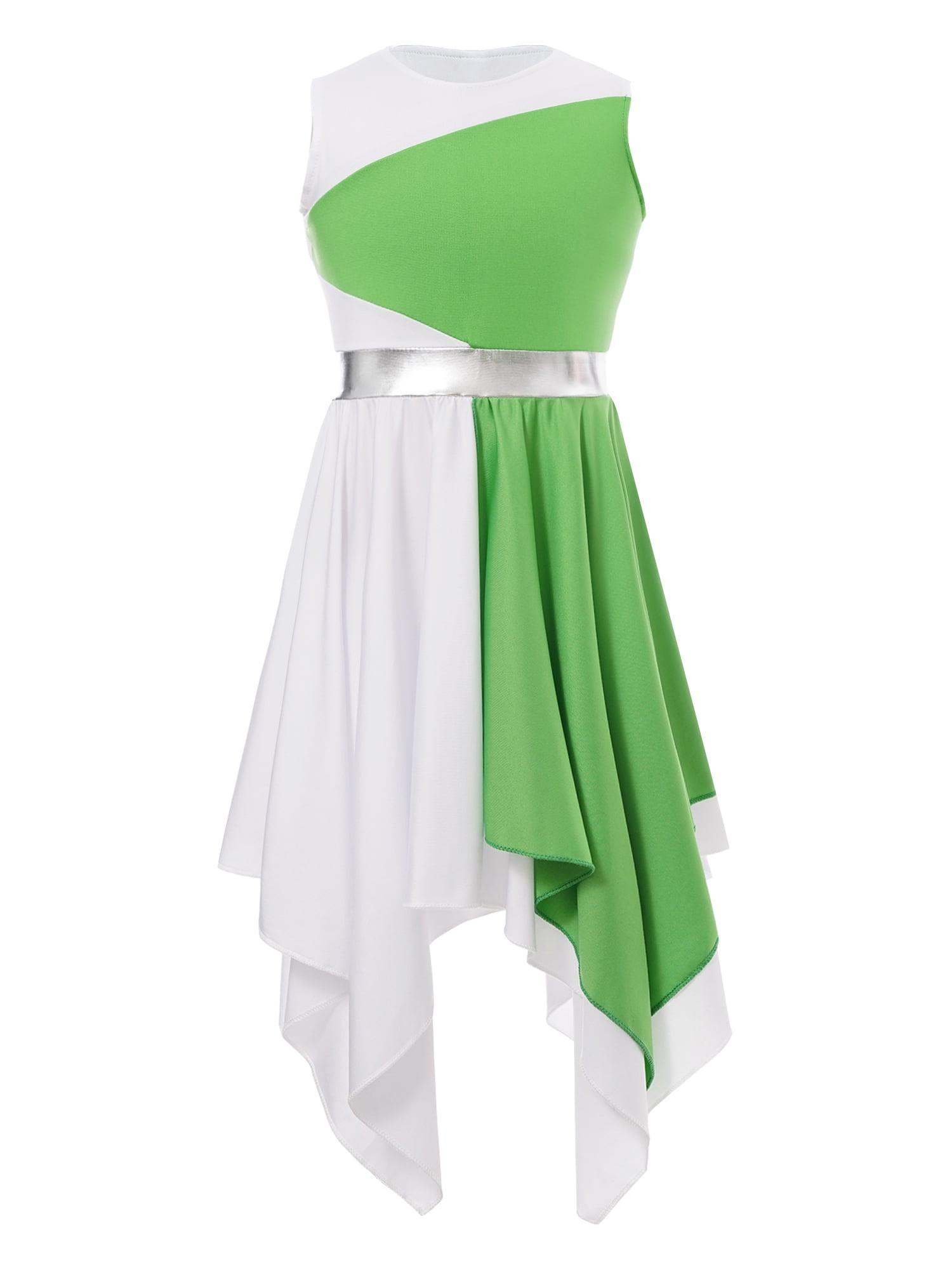 MSemis Kids Girls Praise Worship Dance Dress Color Block Lyrical Dance ...