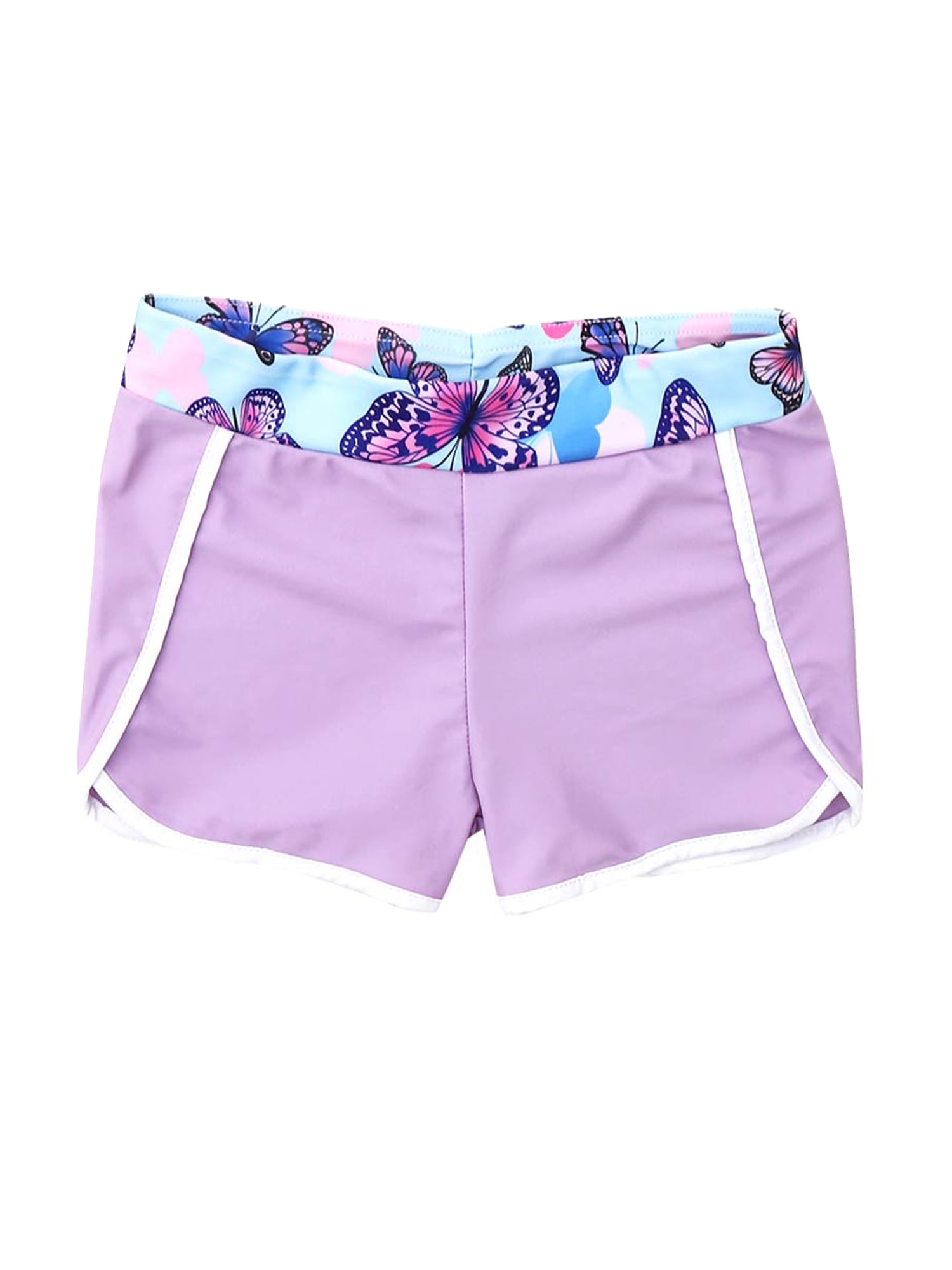 MSemis Kids Girls Printed Swim Shorts Bottom Waistband Swimwear ...