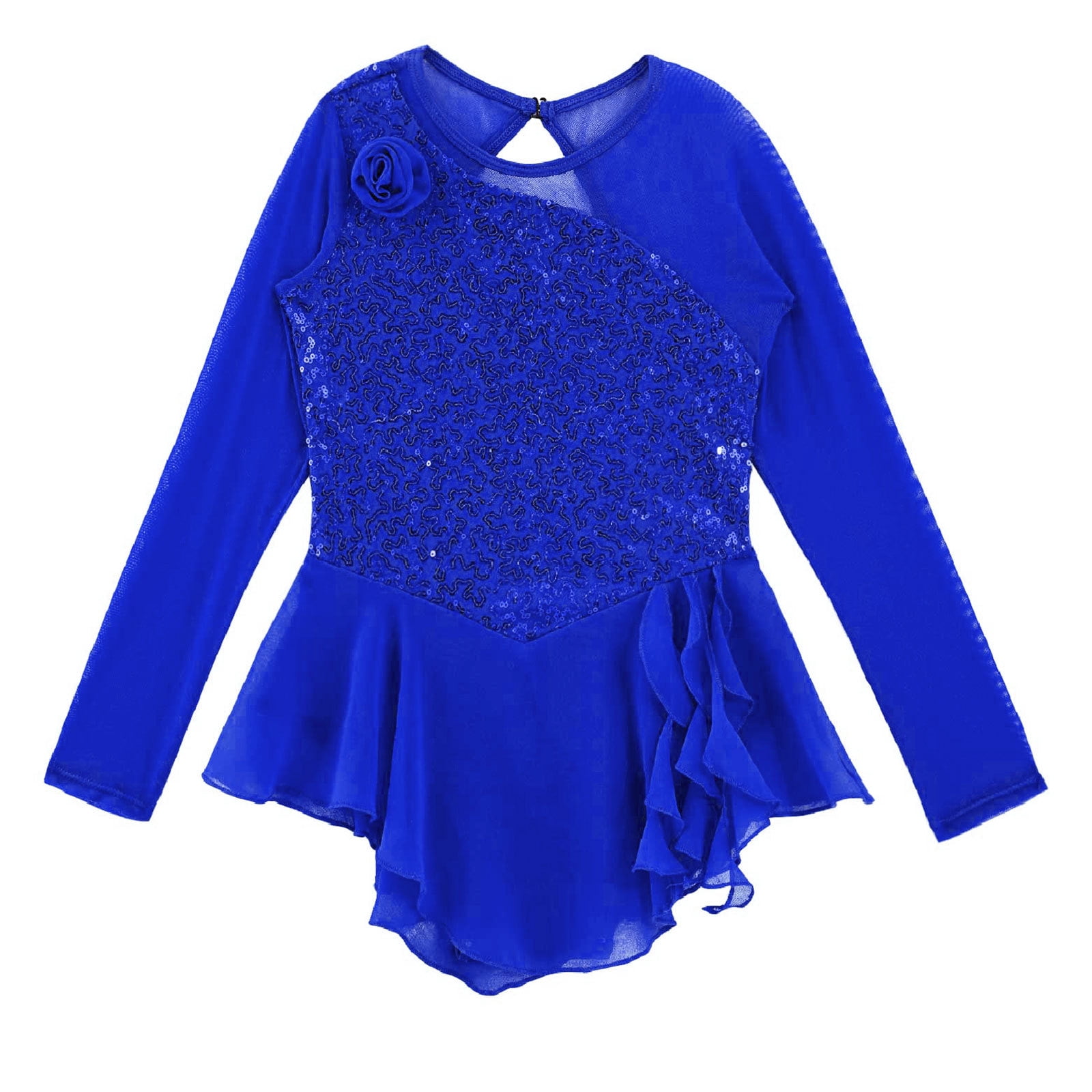 MSemis Kids Girls Sequins Figure Ice Skating Dress - Walmart.com