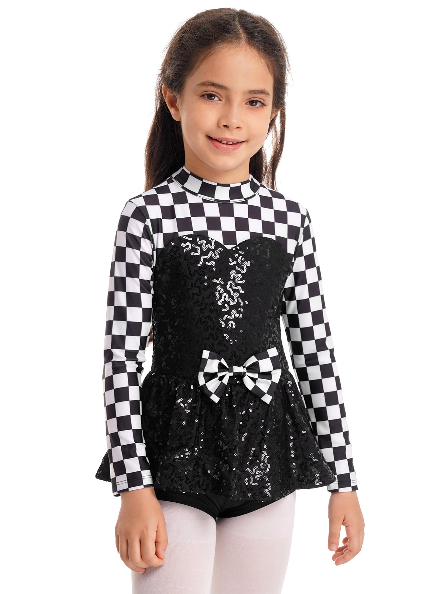 MSemis Kids Girls Sequins Race Car Driver Dance Unitards Biketard ...