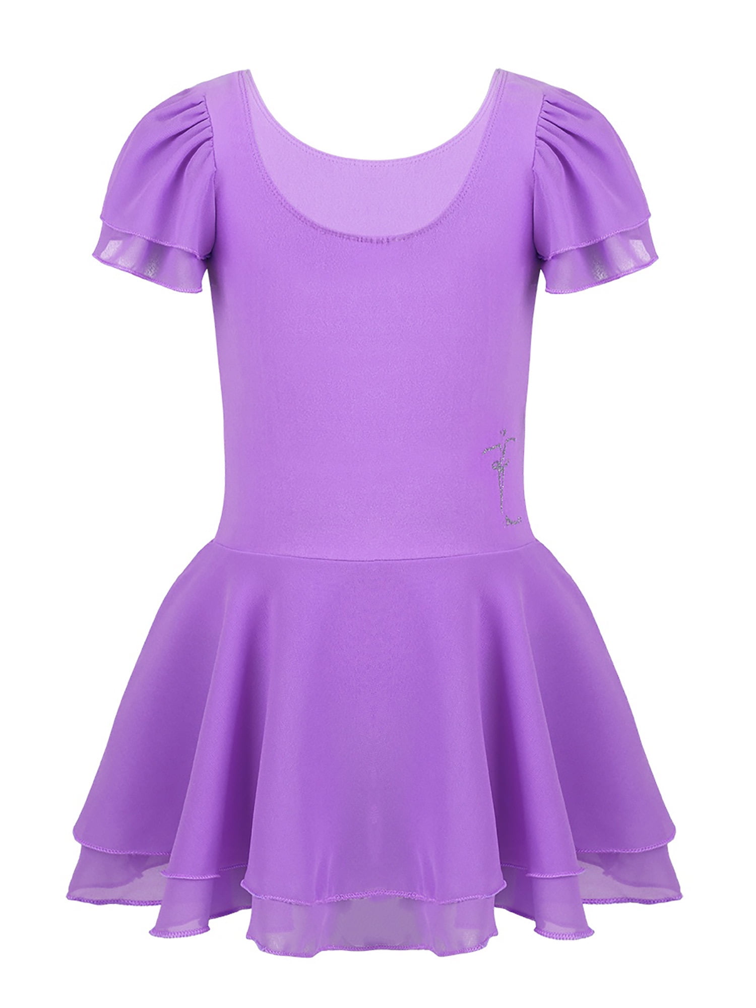 MSemis Kids Girls Short Sleeve Ballet Tutu Dress Ballerina Dance ...