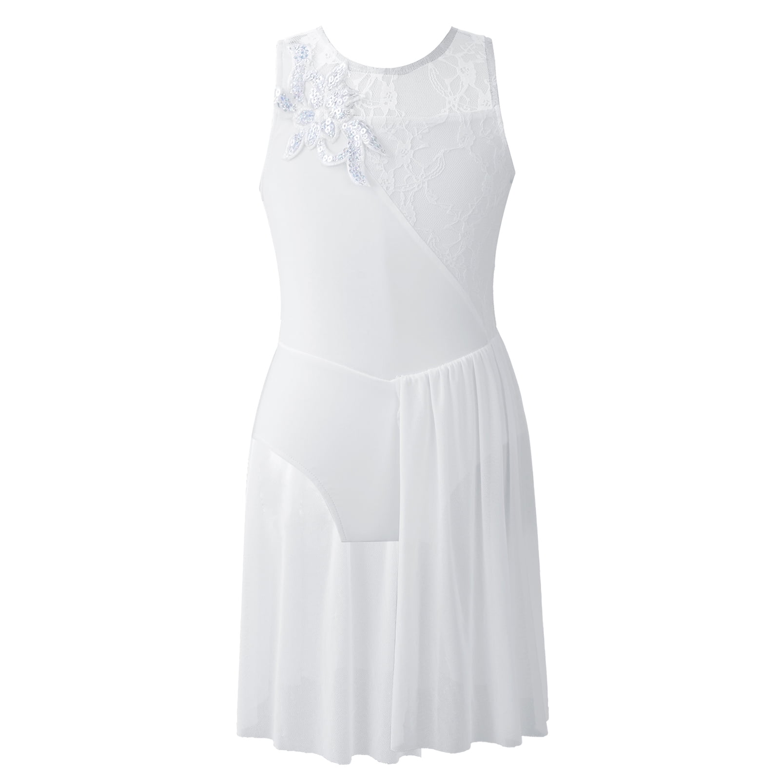 MSemis Kids Girls Sleeveless Leotard Chiffon Dance Dress - Walmart.com