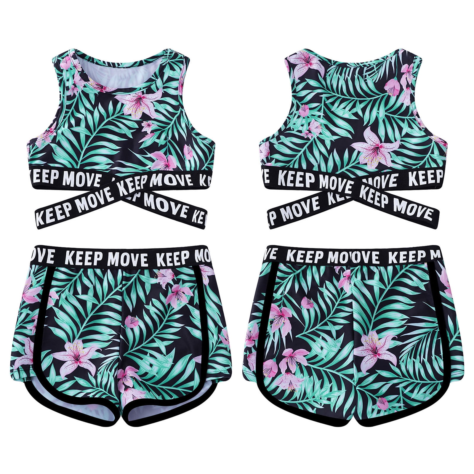 MSemis Kids Girls Sleeveless Two Pieces Swimsuit - Walmart.com