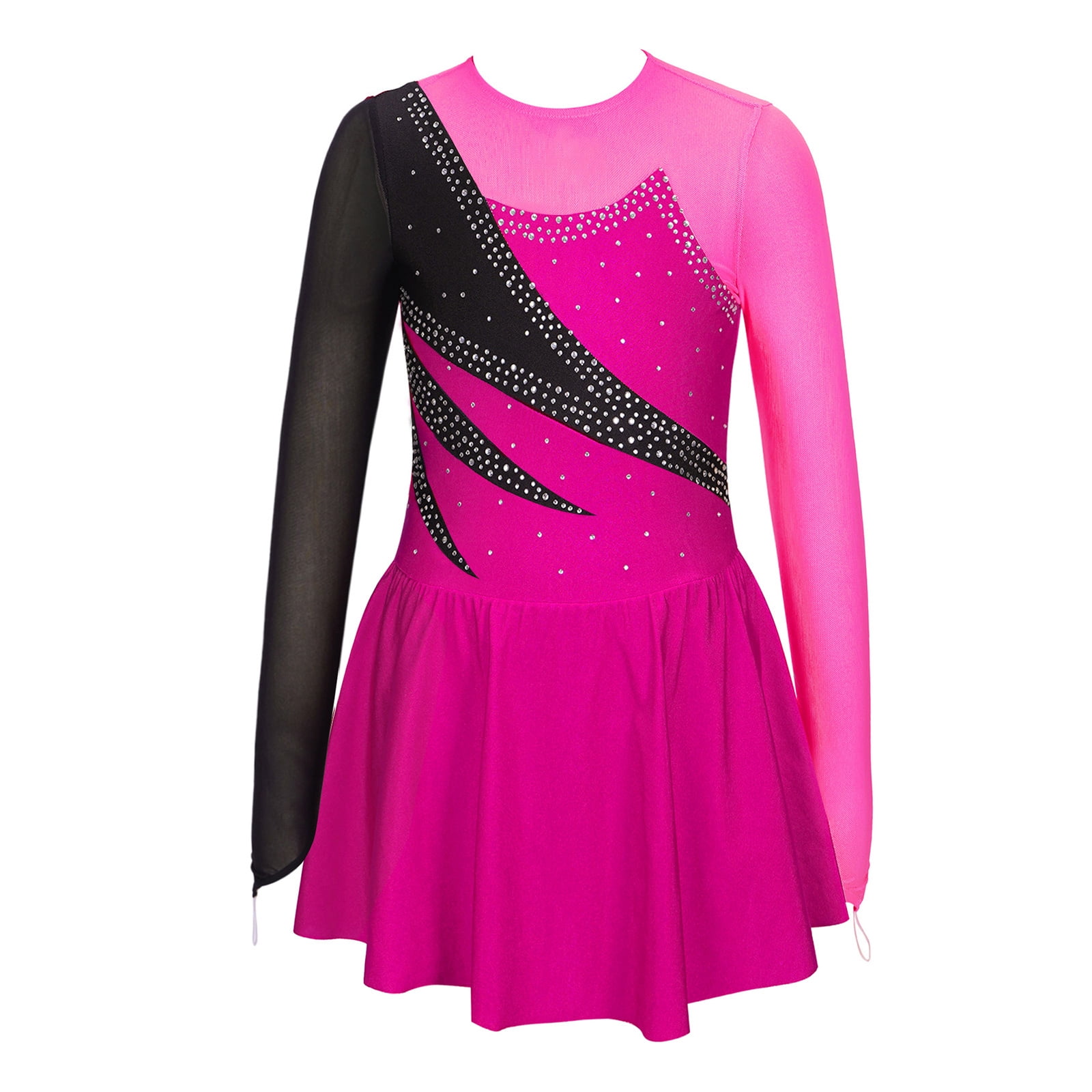MSemis Kids Girls Sparkly Rhinestone Ballet Figure Ice Skating Dress ...