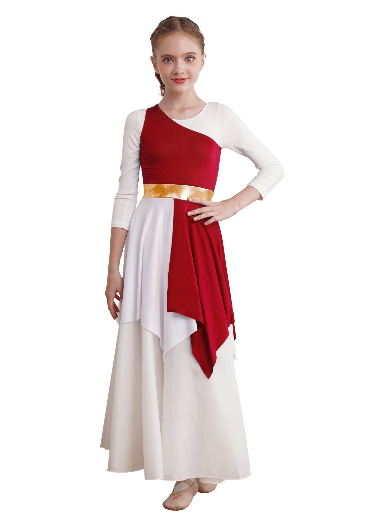 MSemis Kids Girls Worship Praise Dance Overlay Tunic Liturgical Lyrical ...