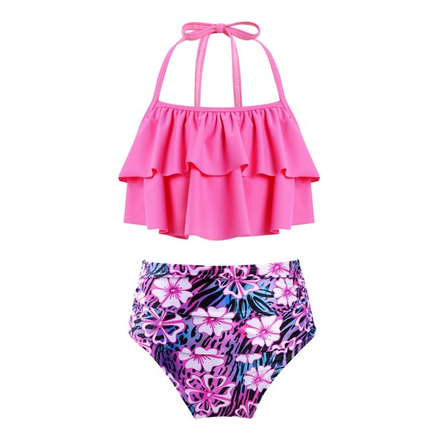 MSemis Kids Little Big Girls Fashion Bikini Set 2 Pieces Swimsuit,Size ...