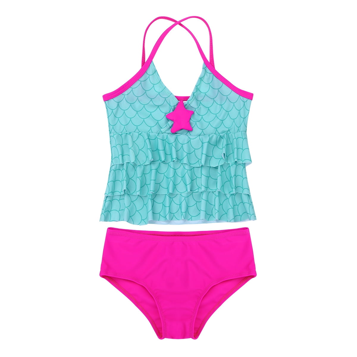 MSemis Kids Little Big Girls Fashion Bikini Set 2 Pieces Swimsuit,Size ...
