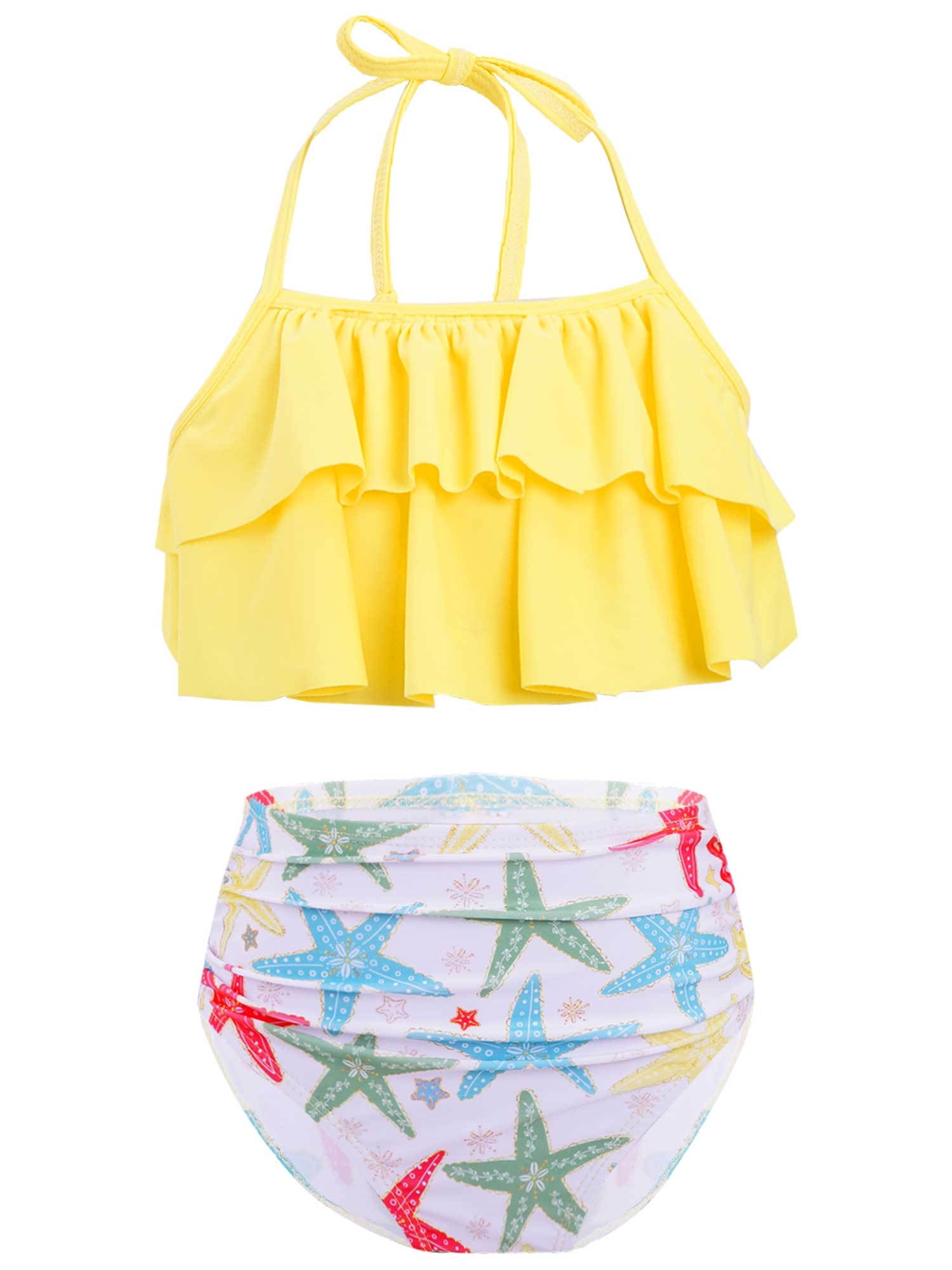 MSemis Kids Little Big Girls Fashion Bikini Set 2 Pieces Swimsuit,Size ...