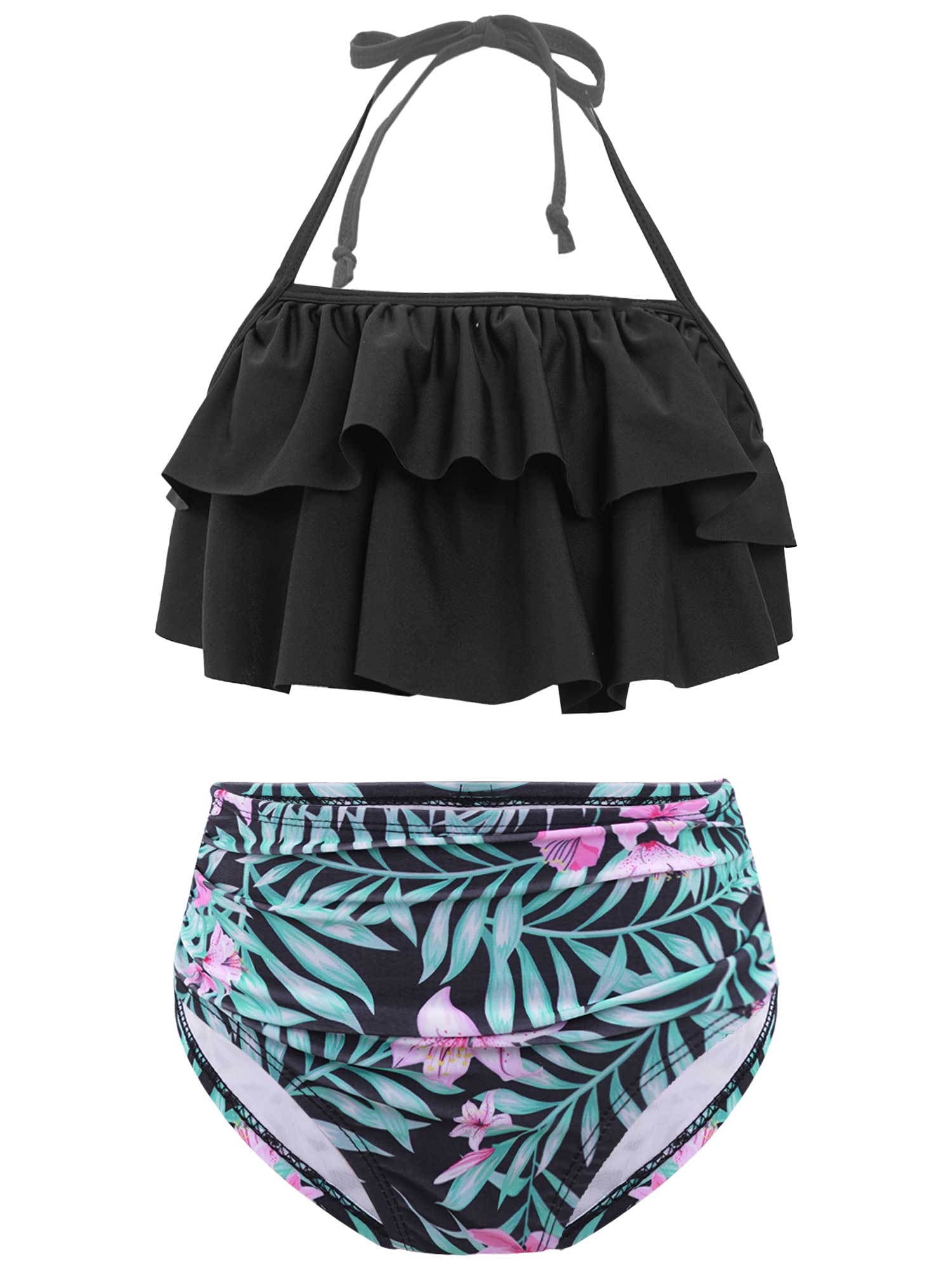 MSemis Two-Pieces Swimsuit Bikini Set, Size 6, Summer Lily Pink (Girl's ...