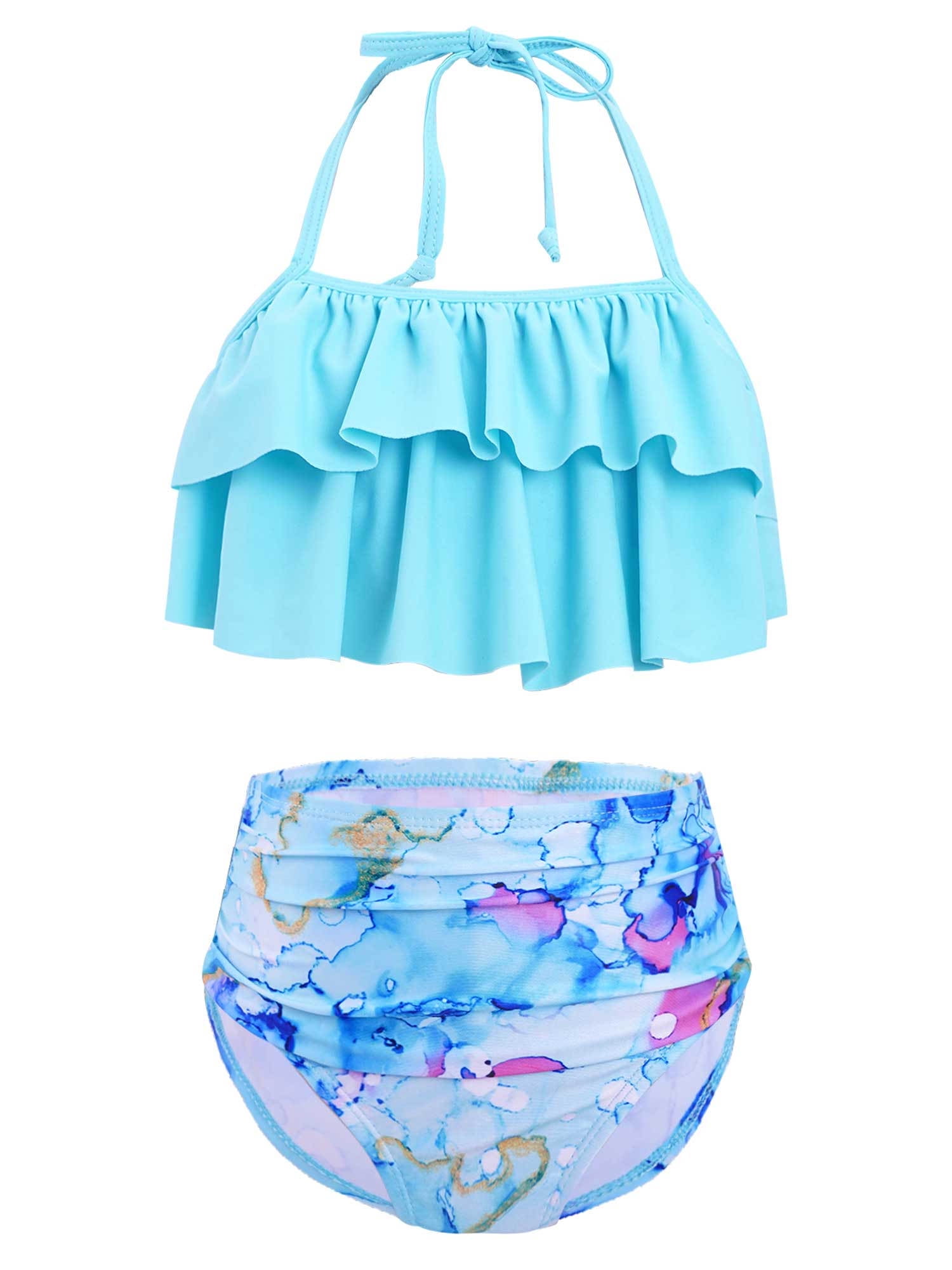 MSemis Kids Little Big Girls Fashion Bikini Set 2 Pieces Swimsuit,Size ...