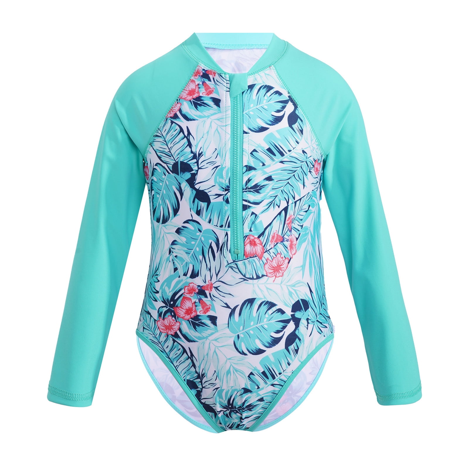 MSemis Long Sleeve Rash Guard Rash Guard Polyester, One-Piece Swimsuit ...