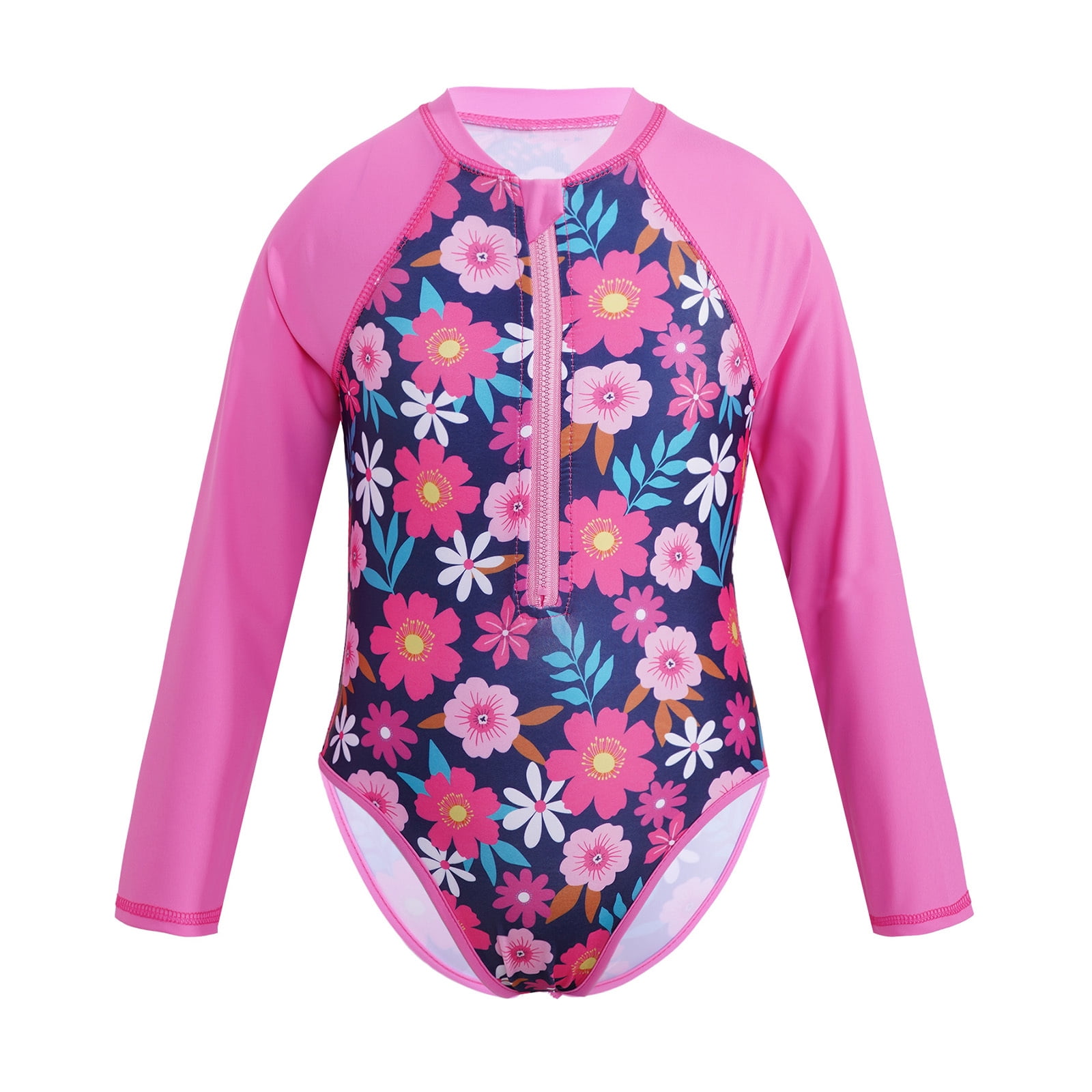 MSemis Long Sleeve Rash Guard Rash Guard Polyester, One-Piece Swimsuit ...