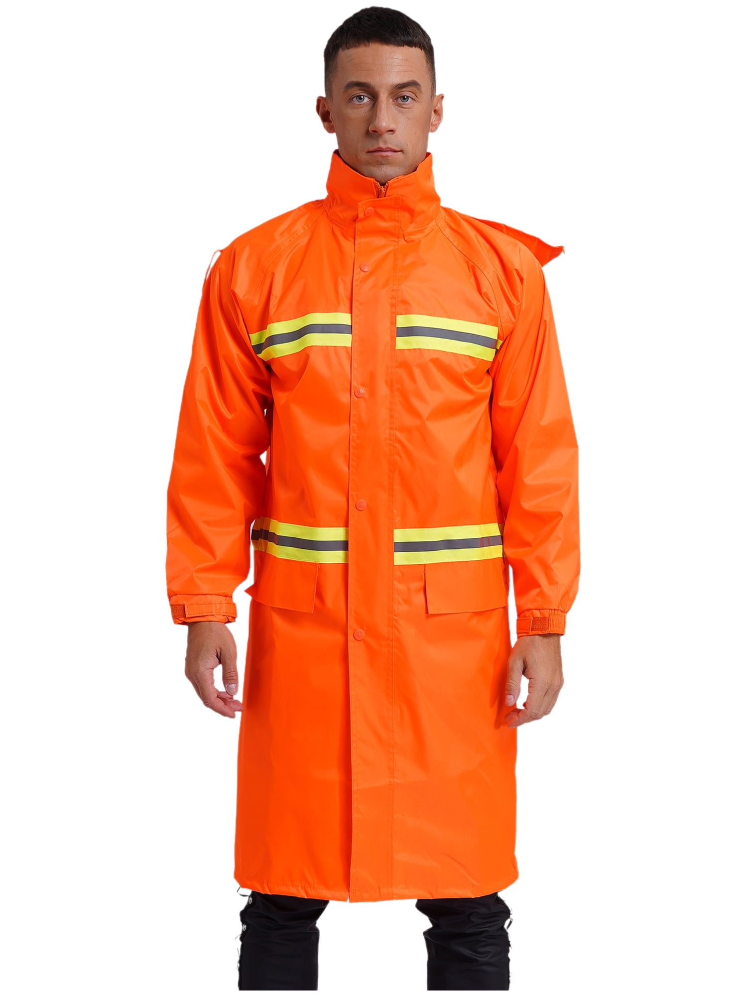 MSemis Men Raincoat Safety Work Rain Gear Waterproof Lightweight Long ...