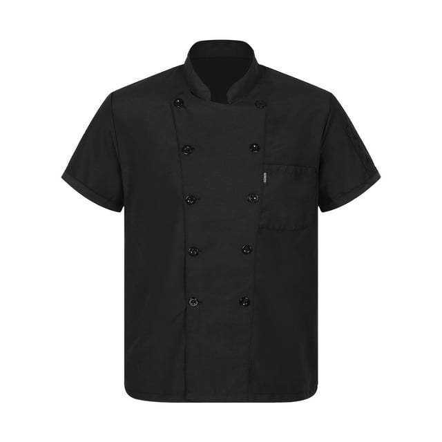 MSemis Short Sleeves Chef Coat Jacket Uniform for Men Women for Food ...