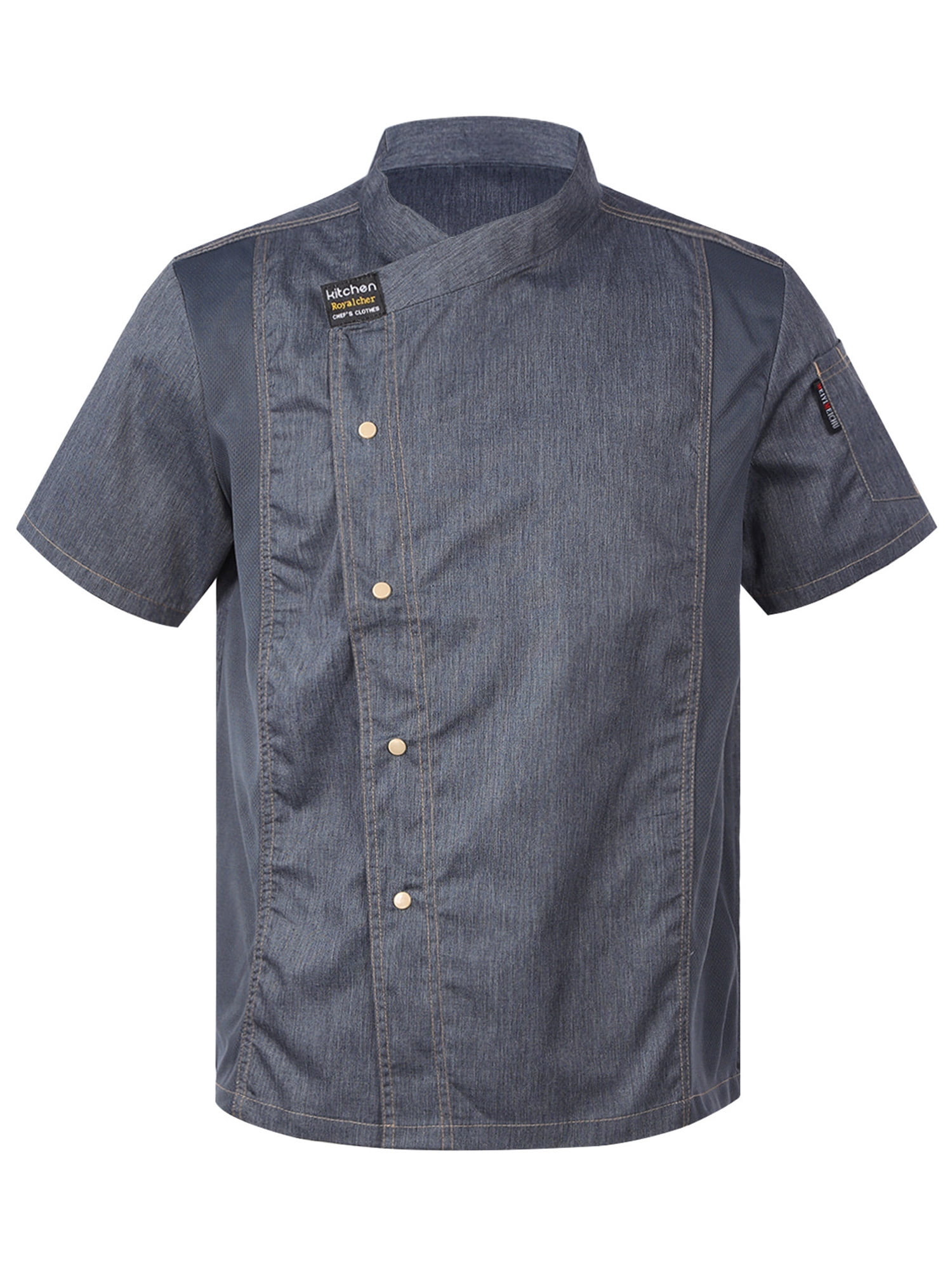 MSemis Short Sleeves Chef Coat Jacket Uniform for Men Women for Food ...