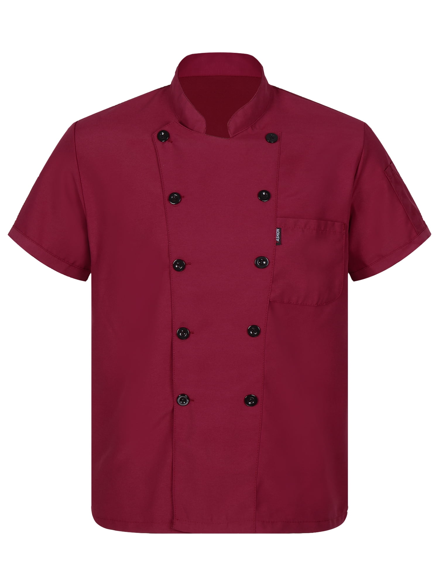 MSemis Short Sleeves Chef Coat Jacket Uniform for Men Women for Food ...
