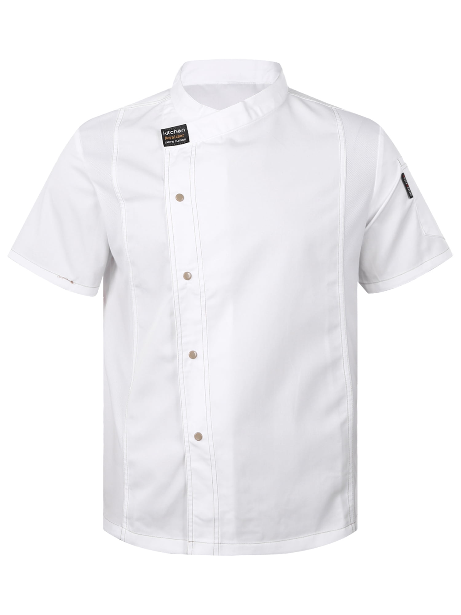MSemis Short Sleeves Chef Coat Jacket Uniform for Men Women for Food ...